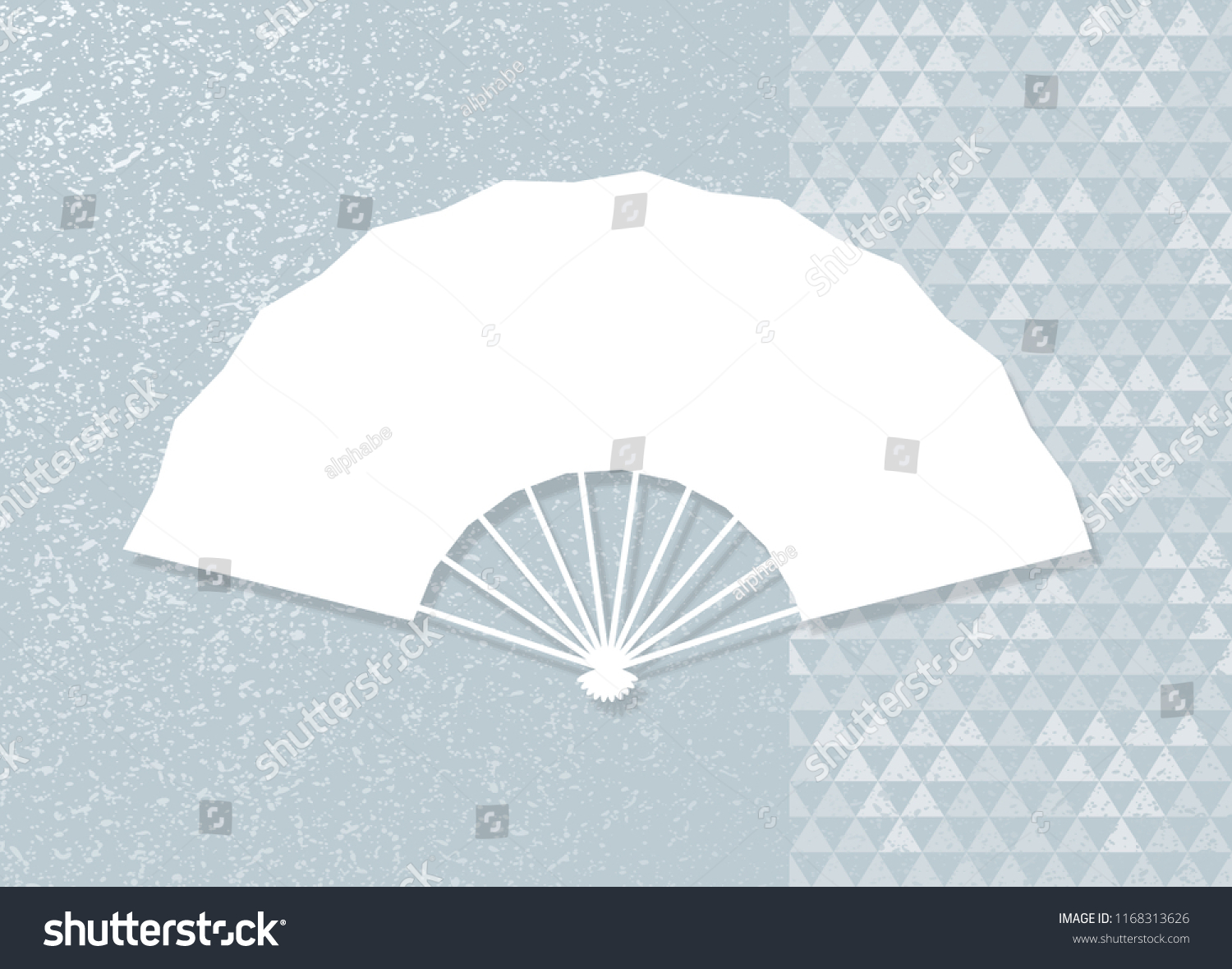 Triangular Patterns Folding Fan Stock Vector (Royalty Free) 1168313626 ...