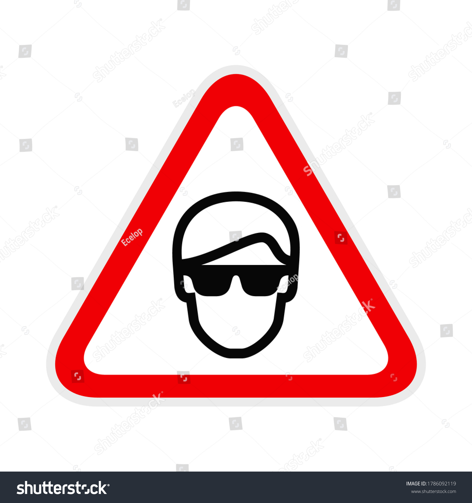 Triangular Red Warning Hazard Symbol Vector Stock Vector (Royalty Free ...