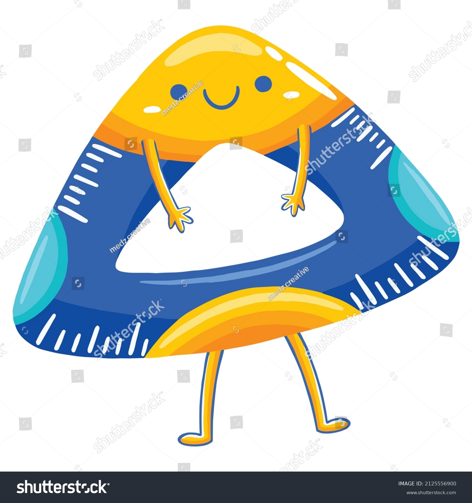 Triangular Ruler Mascot Flat Cartoon Style Stock Vector (Royalty Free ...