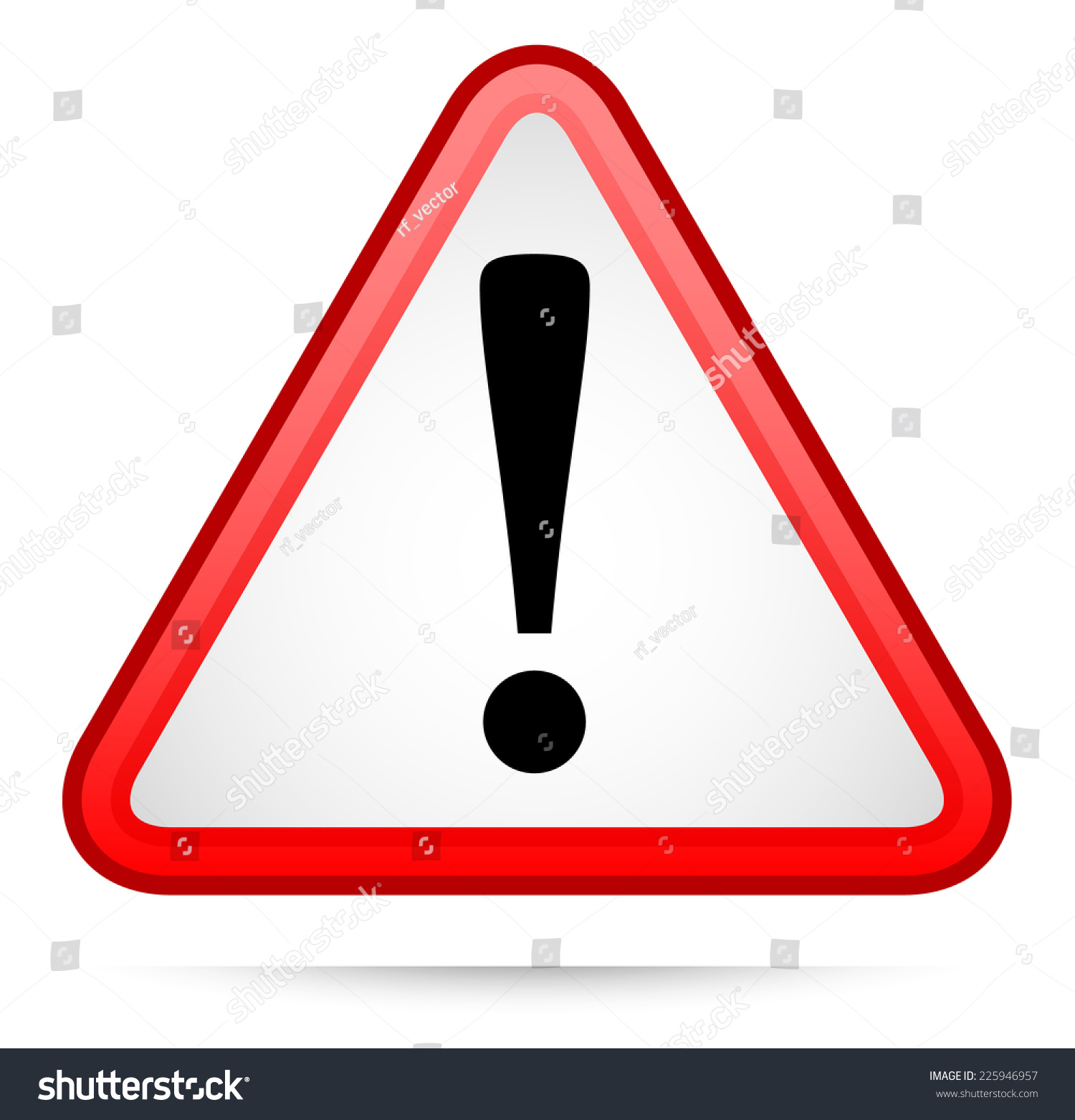 Triangular Warning Sign Exclamation Point Caution Stock Vector (Royalty ...