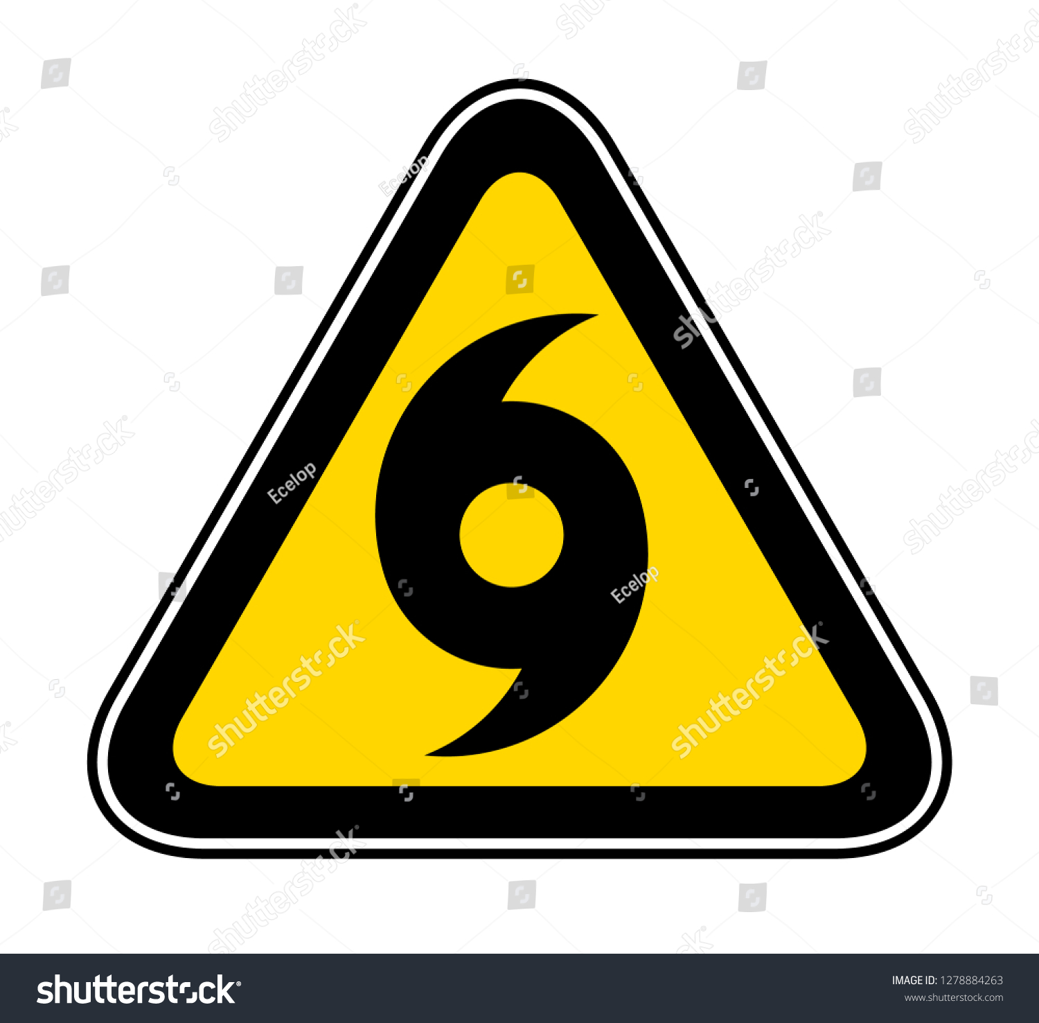 Triangular Yellow Warning Hazard Symbol Vector: เวกเตอร์สต็อก (ปลอดค่า ...