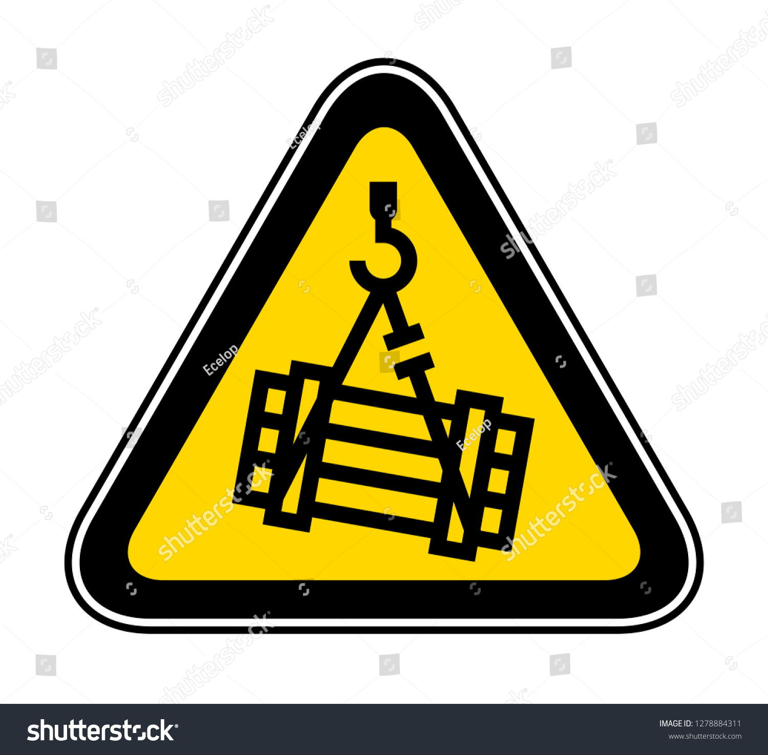 Triangular Yellow Warning Hazard Symbol Vector Stock Vector (Royalty ...
