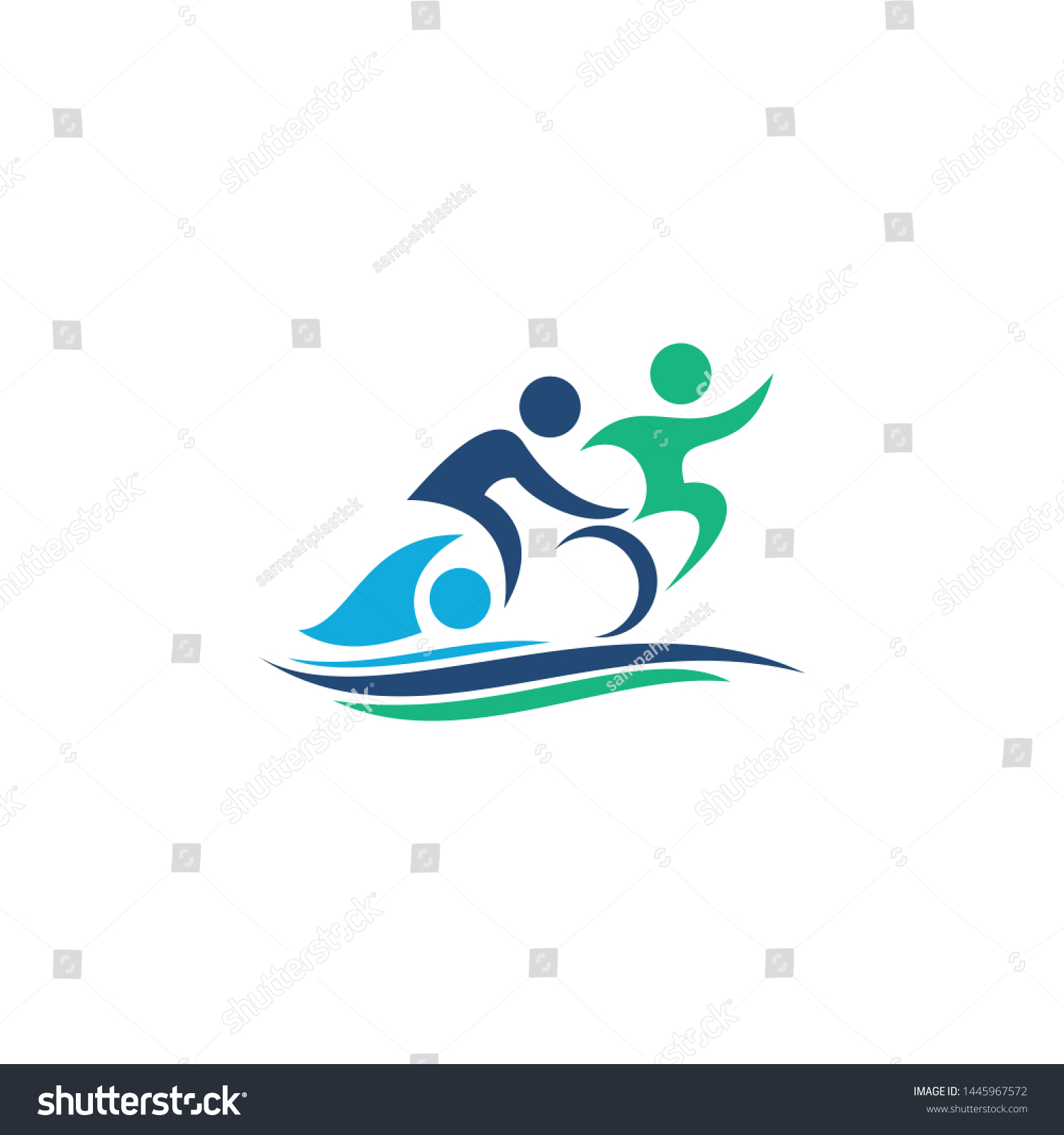 Triathlon Logo Design Vector Illustration Stock Vector (Royalty Free ...