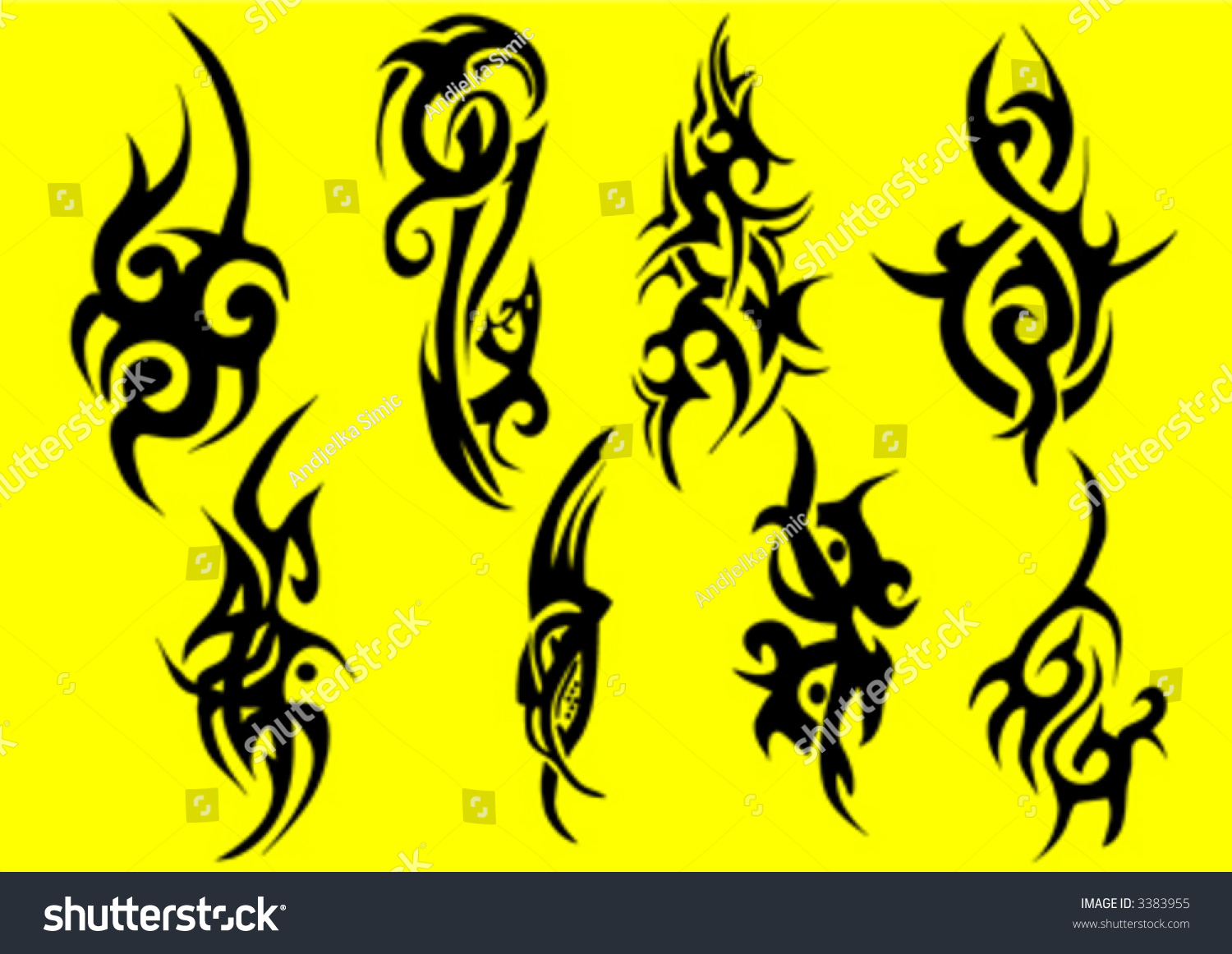 Tribal Yellow Background: vector de stock (libre de regalías) 3383955 ...