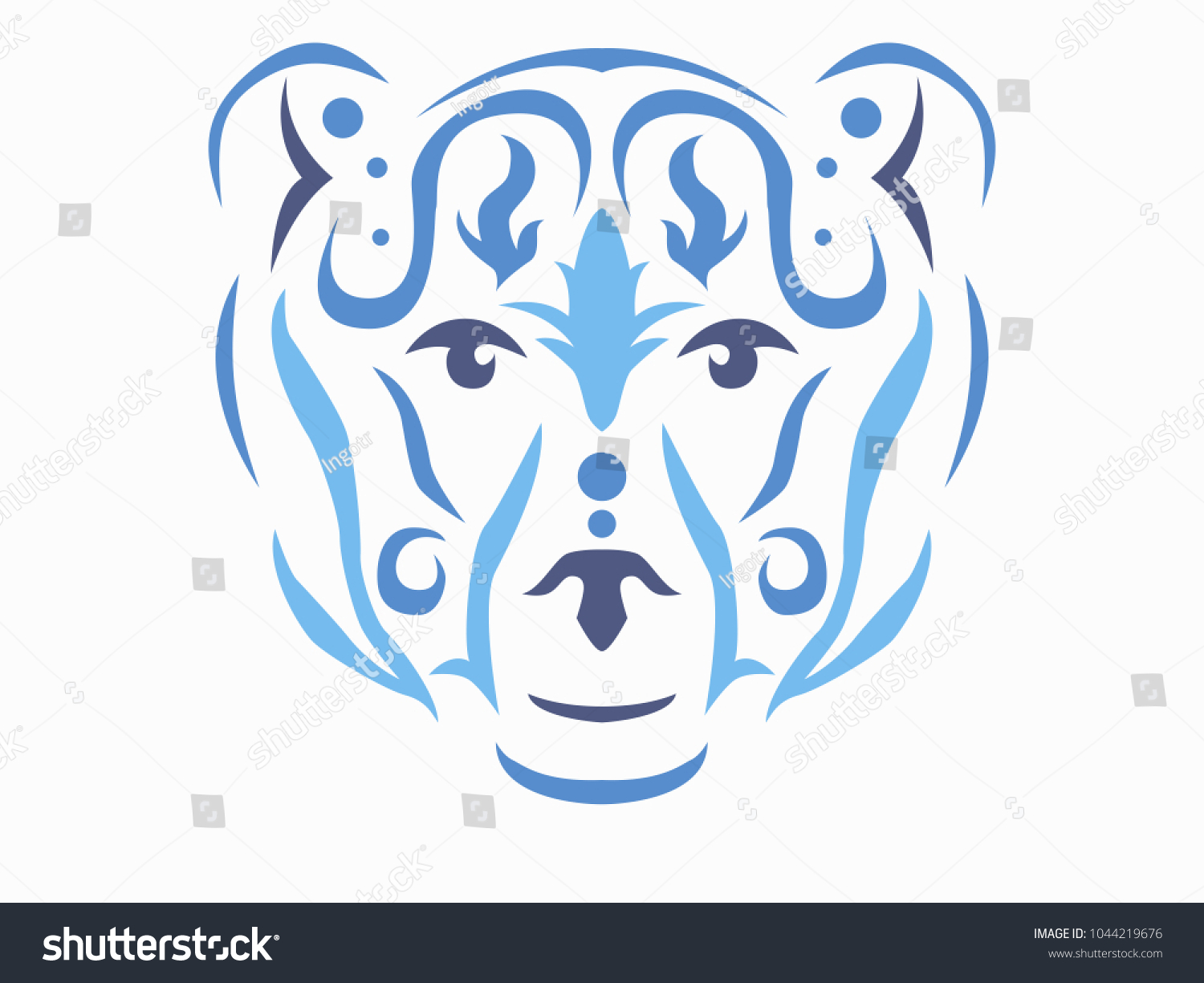 Tribal Bear Illustration Stock Vector (Royalty Free) 1044219676