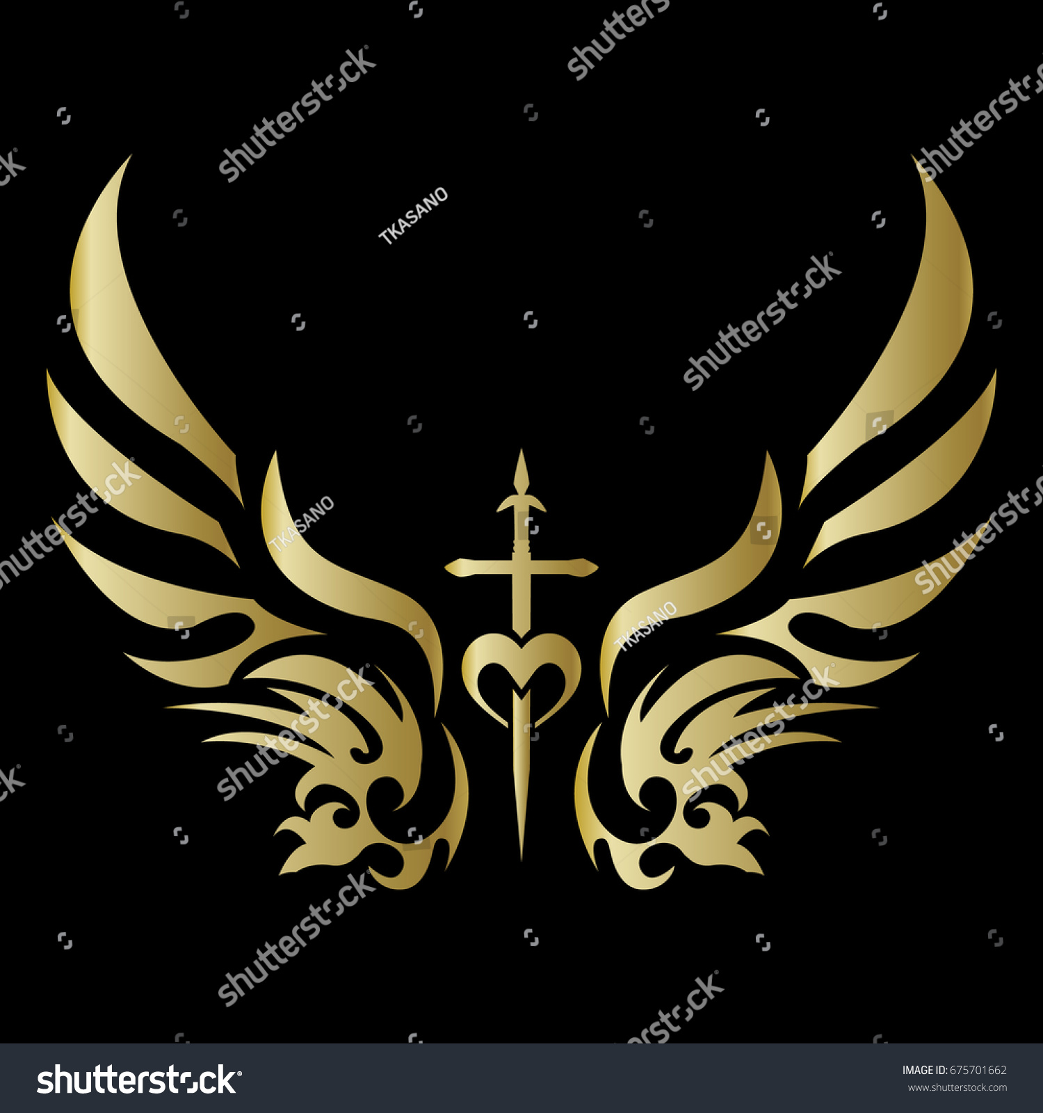Tribal Design Wing Stock Vector (Royalty Free) 675701662 | Shutterstock