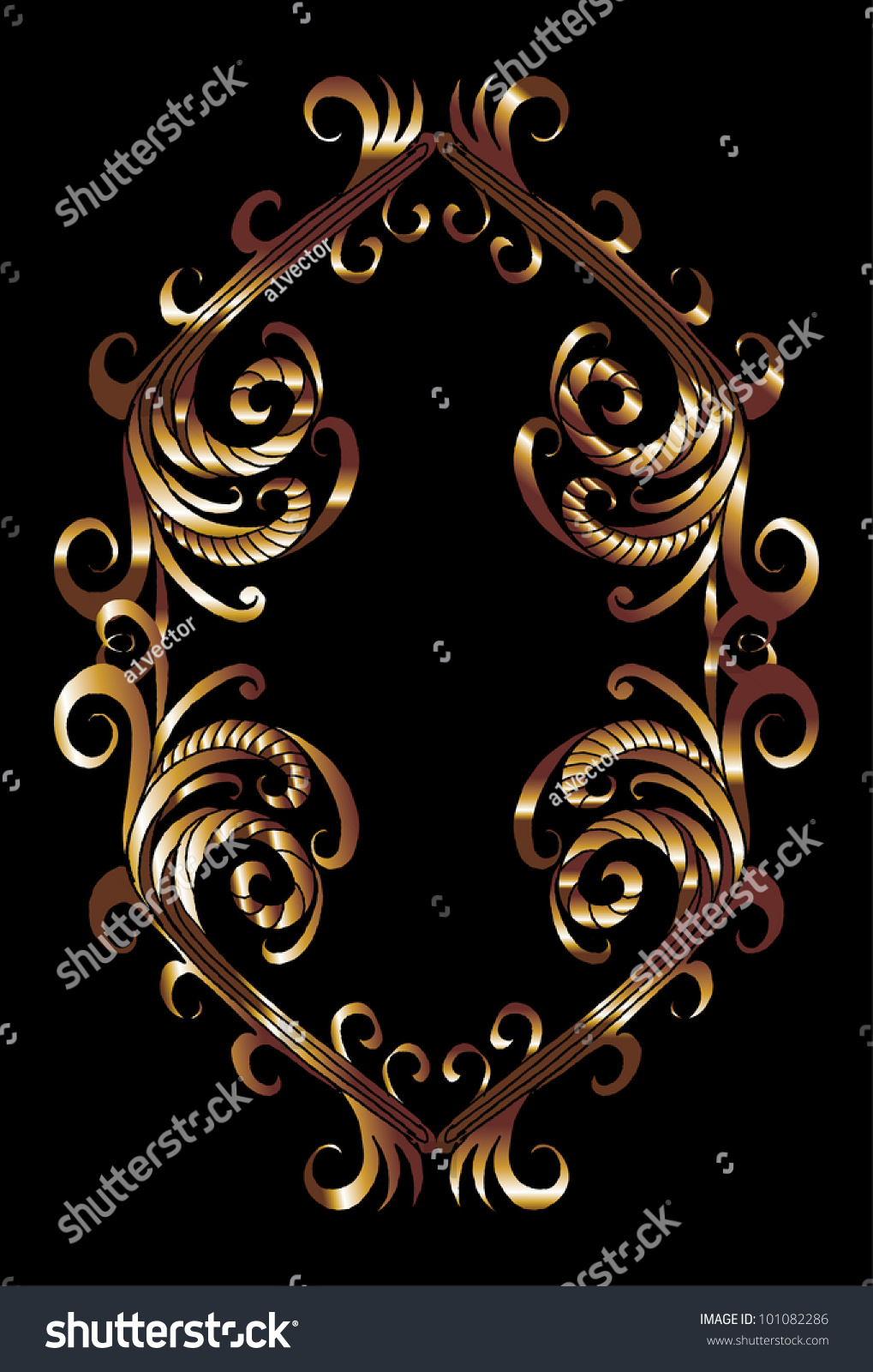 Tribal Golden Frame 库存矢量图（免版税）101082286 | Shutterstock