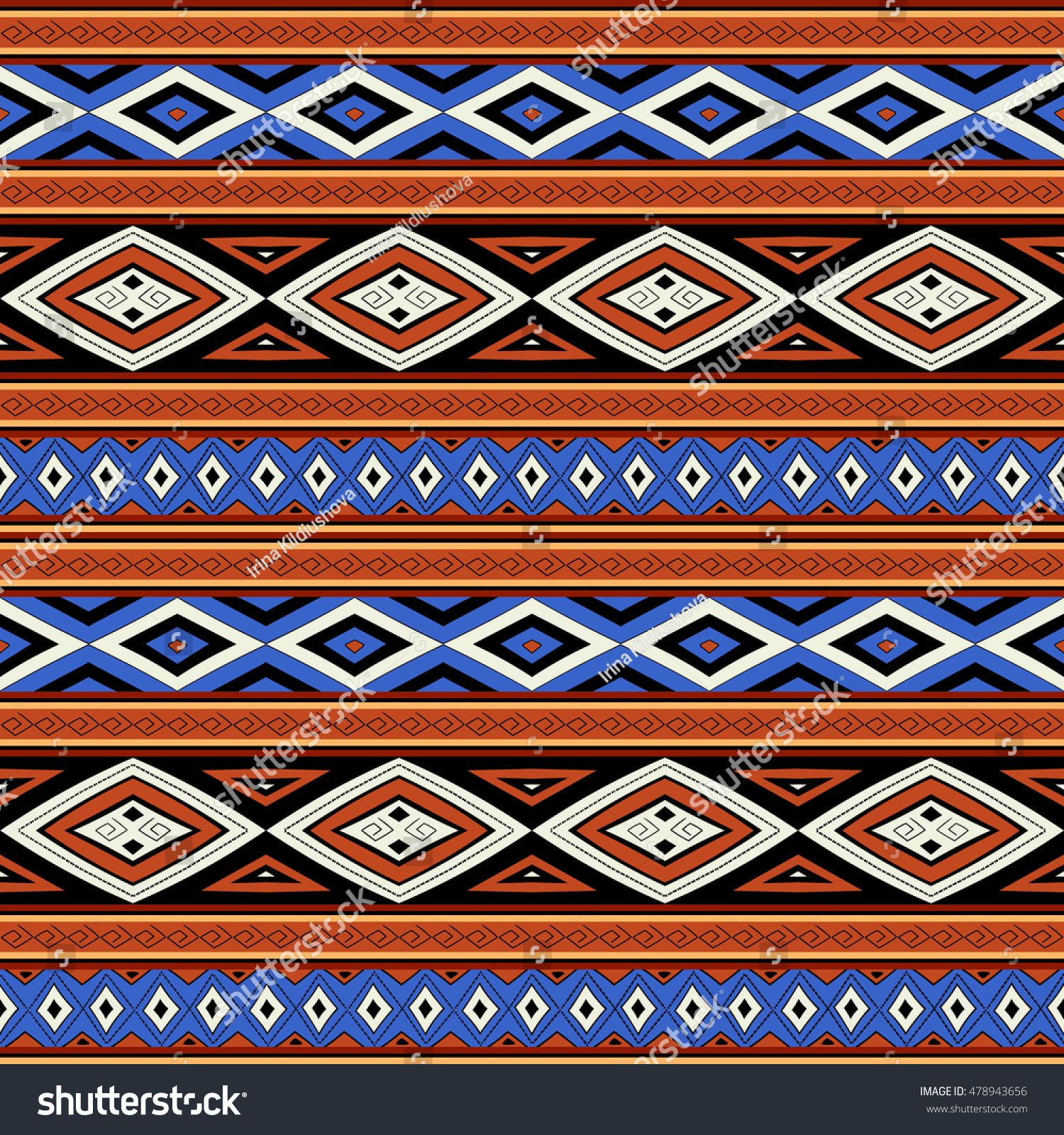 Tribal Pattern Seamless Vector Ethnic Peruvian Stock Vector 478943656 ...