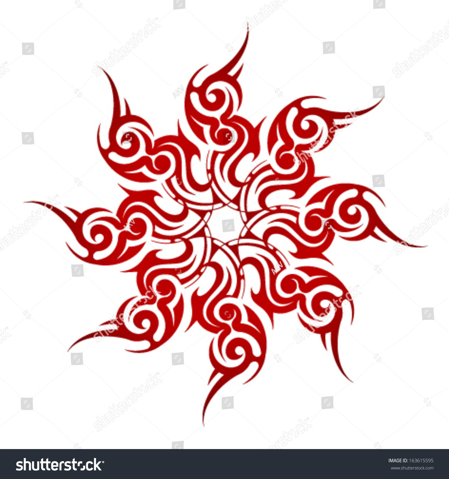 Tribal Sun Stock Vector 163615595 - Shutterstock