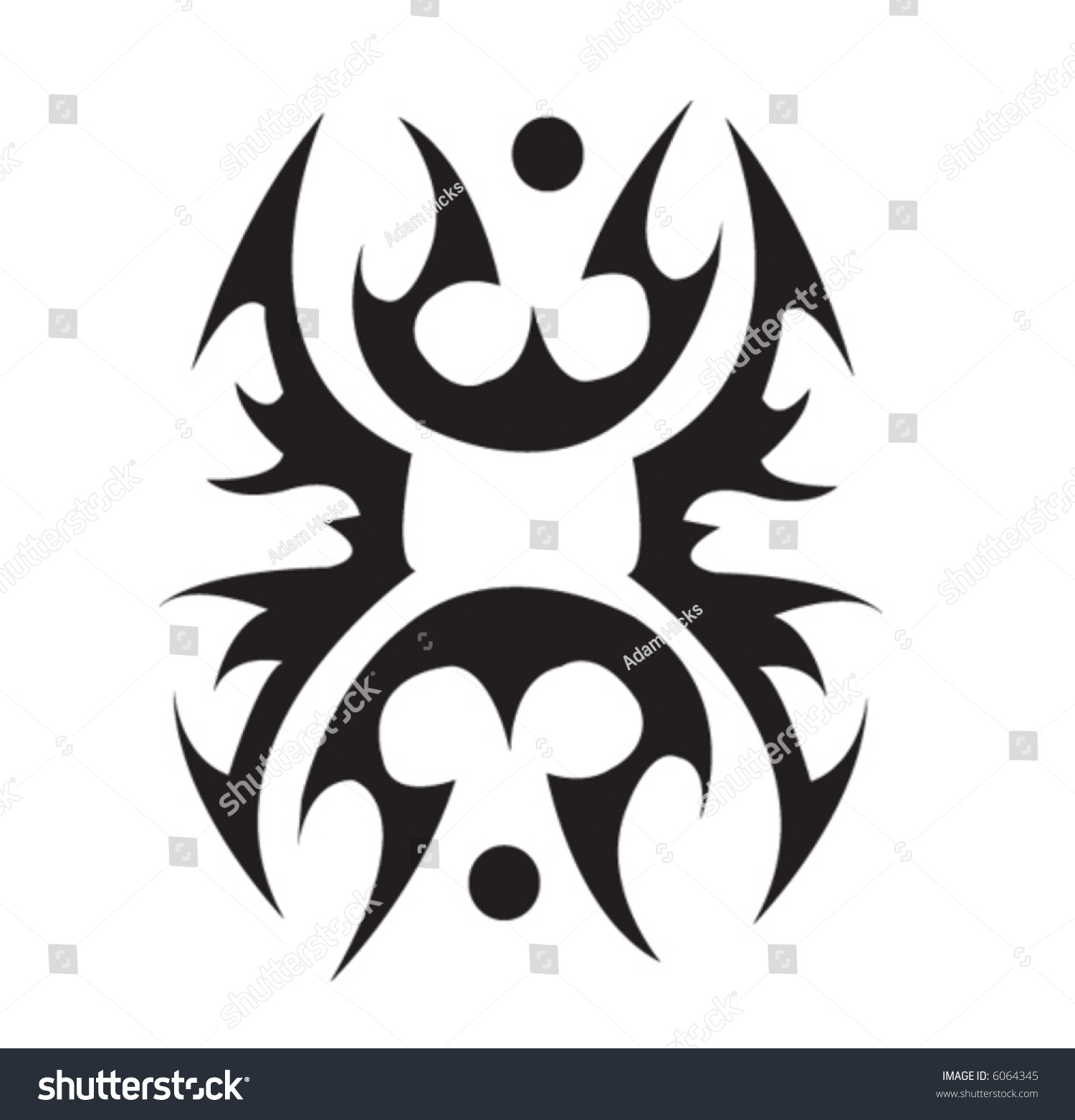 Vektor Stok Tribal Tattoo Design (Tanpa Royalti) 6064345 | Shutterstock