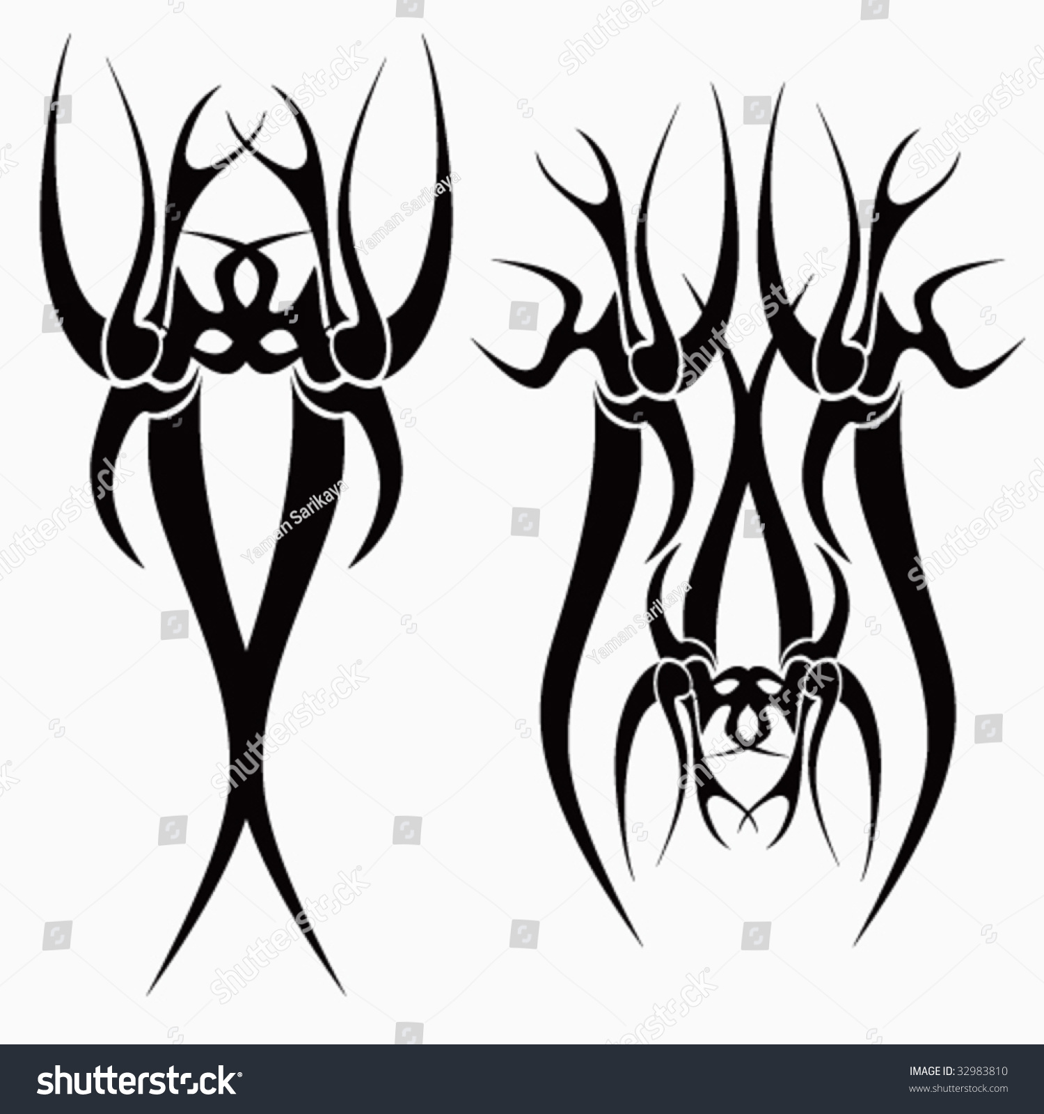 Tribal Tattoo Set Stock Vector Illustration 32983810 : Shutterstock