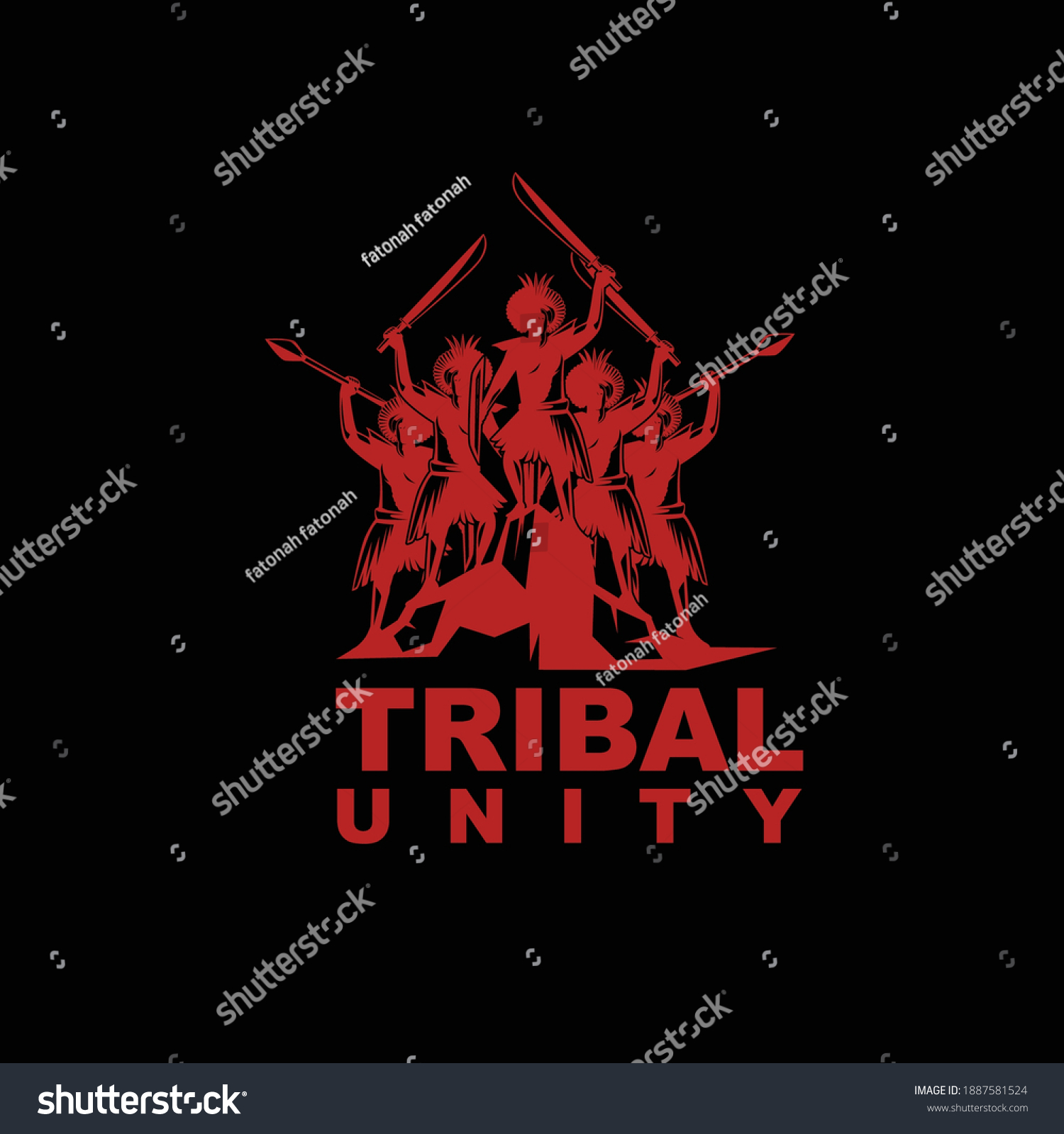 Tribal Unity Logo Design Vector Stock Vector (Royalty Free) 1887581524