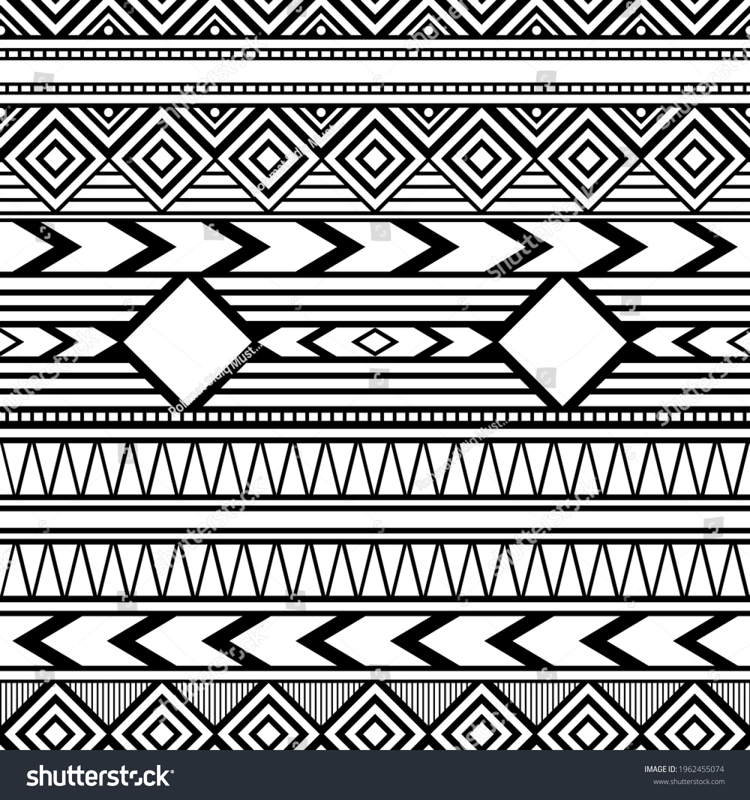 Tribal Vector Pattern Seamless Background This Stock Vector (Royalty ...