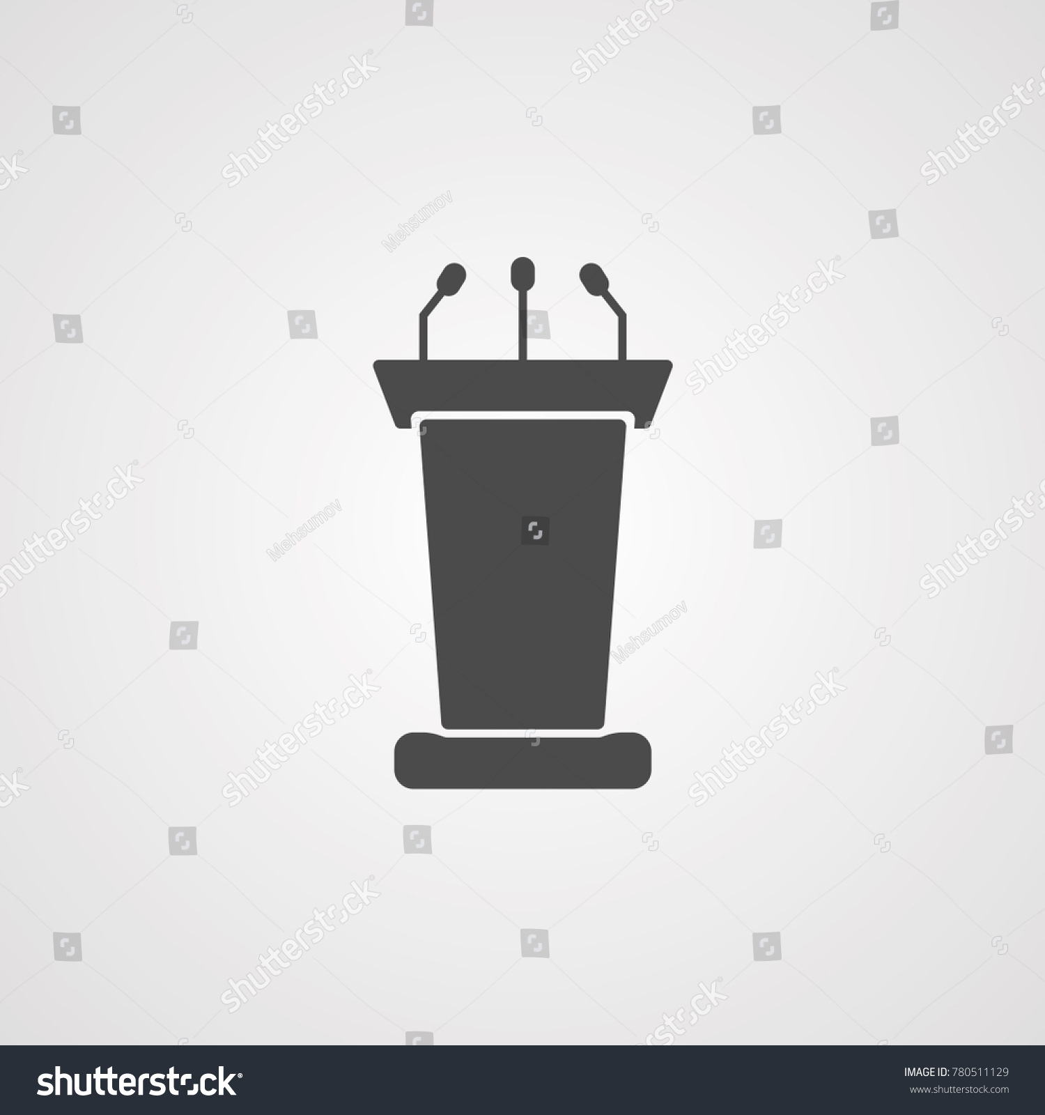 Tribune Vector Icon Stock Vector (Royalty Free) 780511129 | Shutterstock