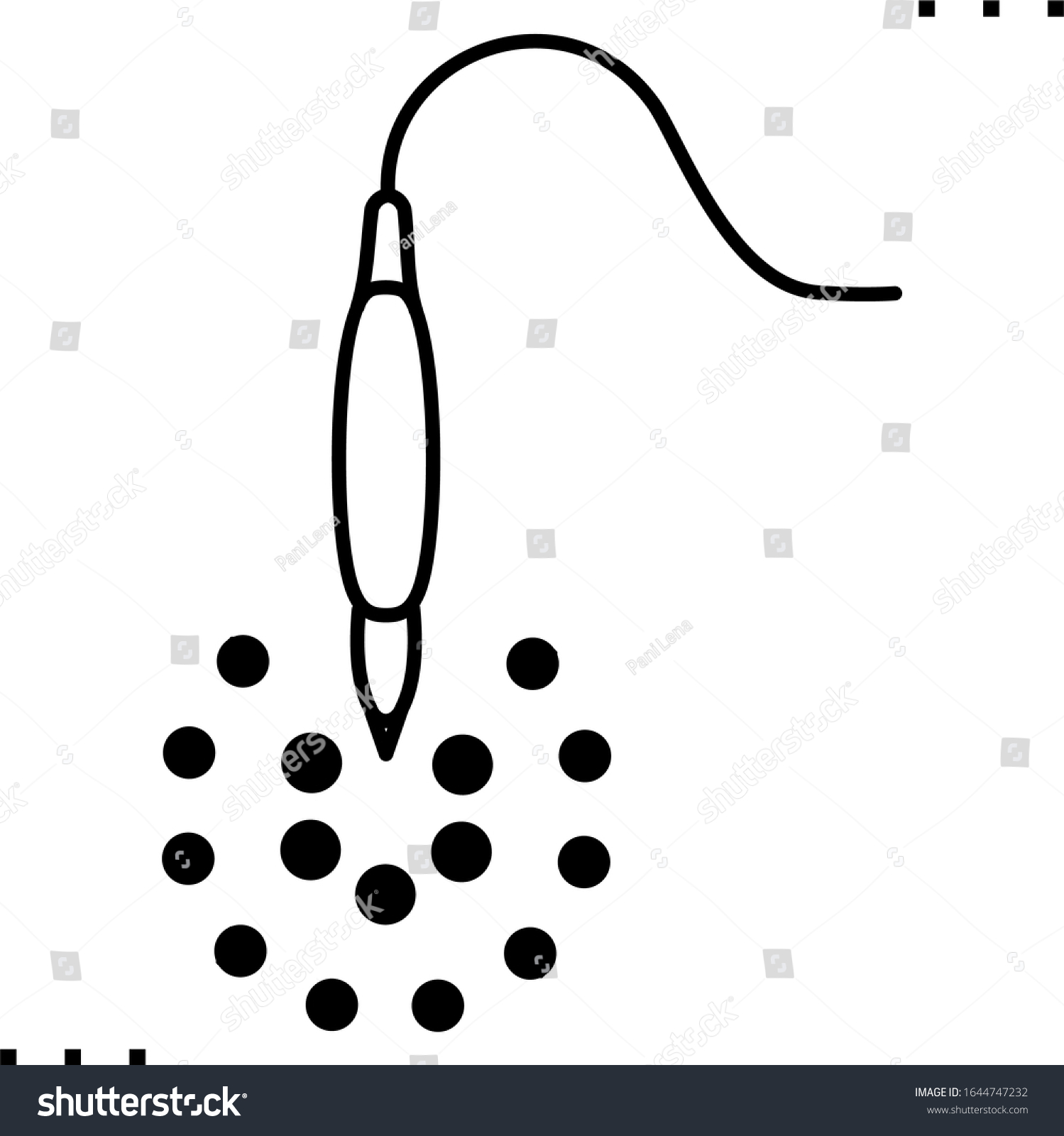 Tricho Pigmentation Line Art Icon Stock Vector (Royalty Free) 1644747232