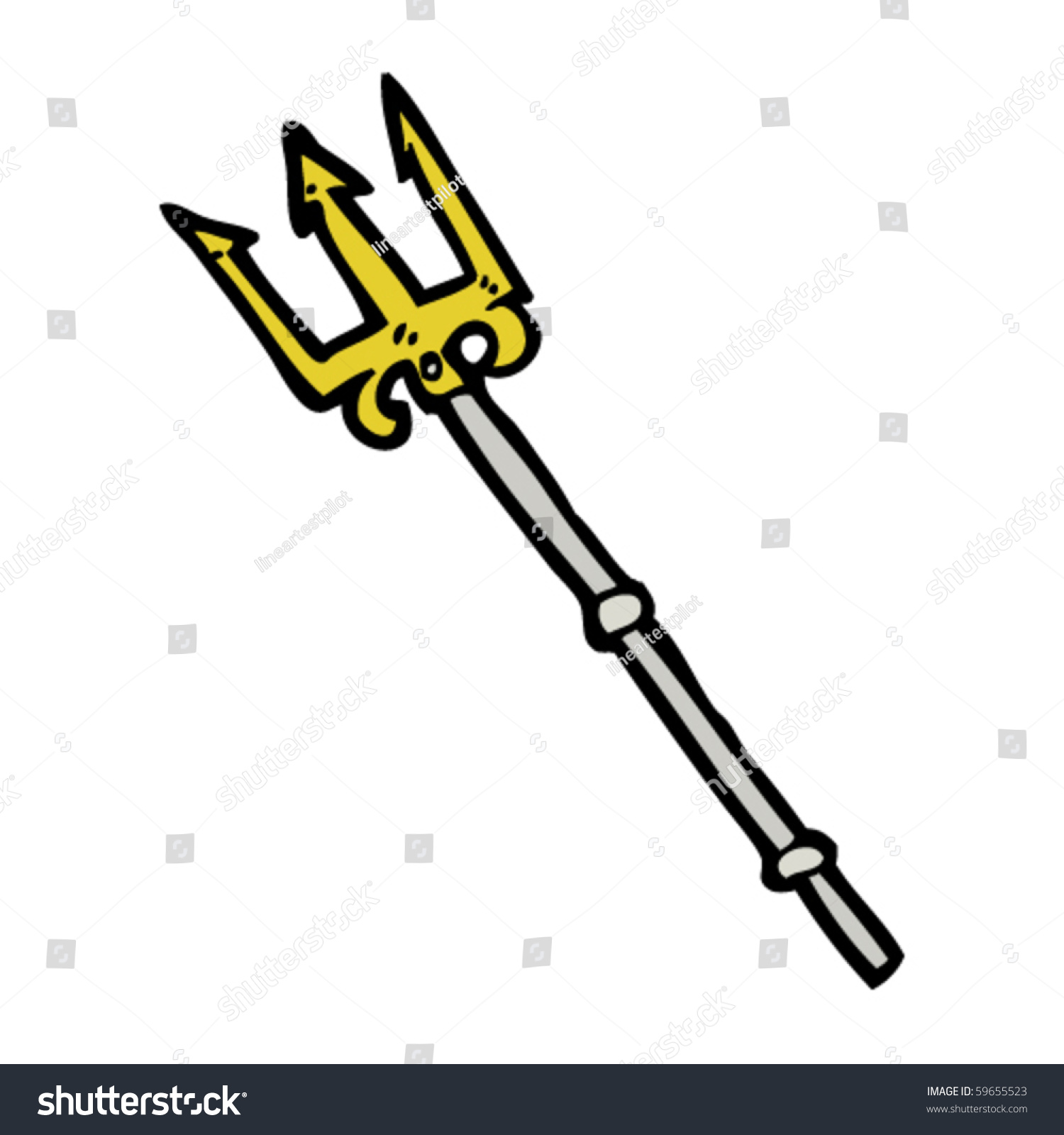 Trident Cartoon Stock Vector Illustration 59655523 : Shutterstock