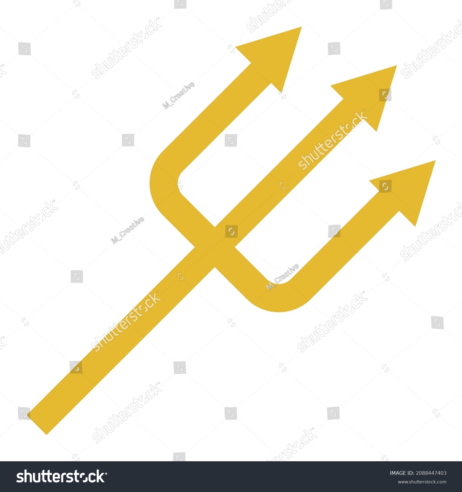 Trident Clip Art Vector Illustration Stock Vector (Royalty Free) 2088447403 | Shutterstock