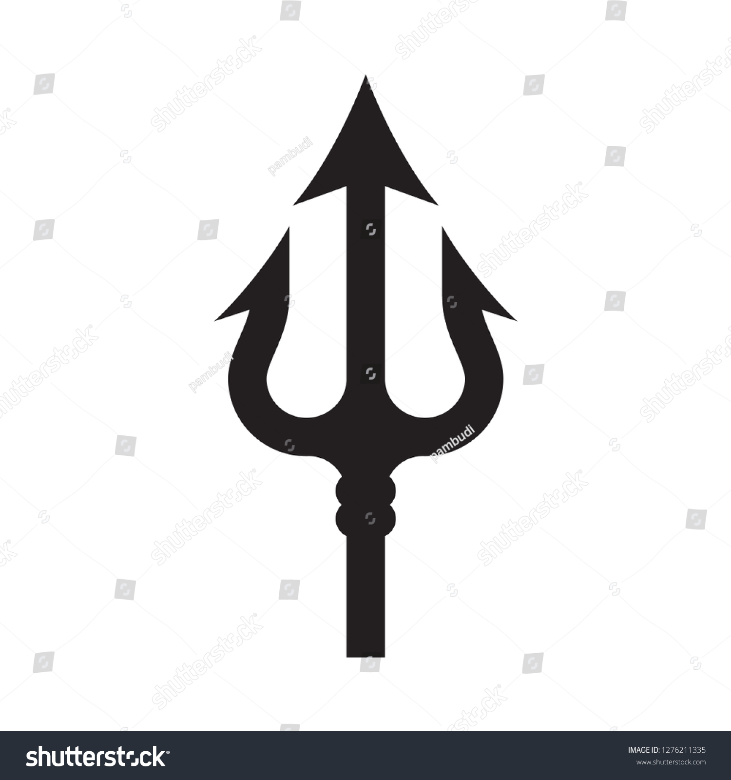 Trident Icon Trendy Flat Style: vector de stock (libre de regalías ...