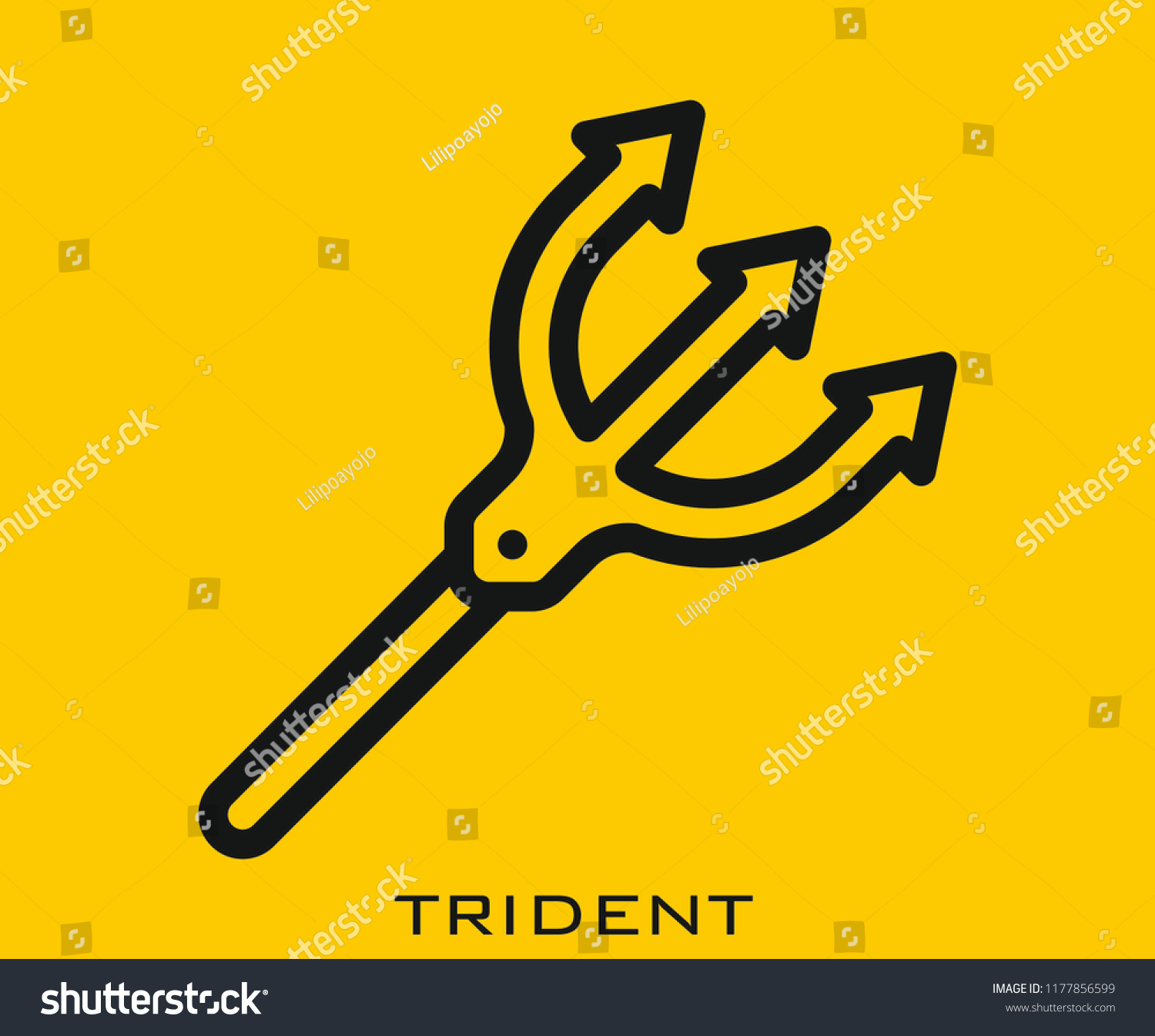 Trident Icon Signs Stock Vector (Royalty Free) 1177856599 | Shutterstock