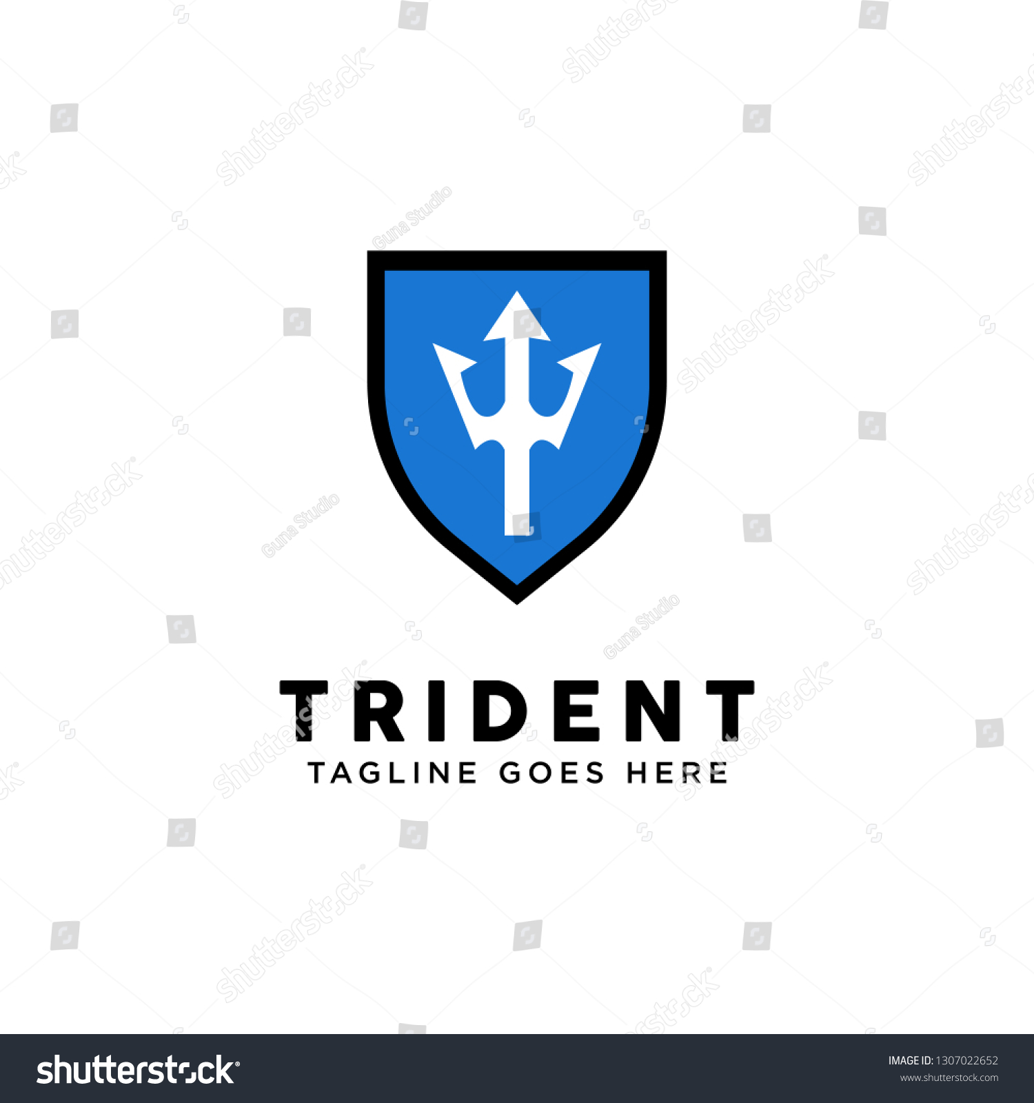 Trident Logo Design Inspiration Stock Vector (Royalty Free) 1307022652