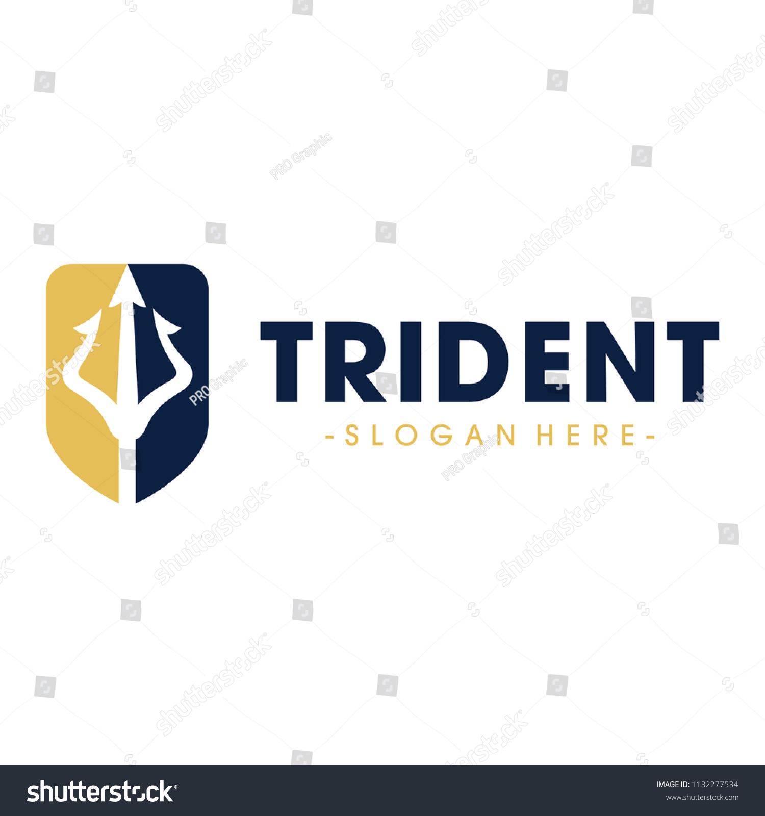 Trident Logo Design Inspiration Vector Stok Vektör (Telifsiz) 1132277534