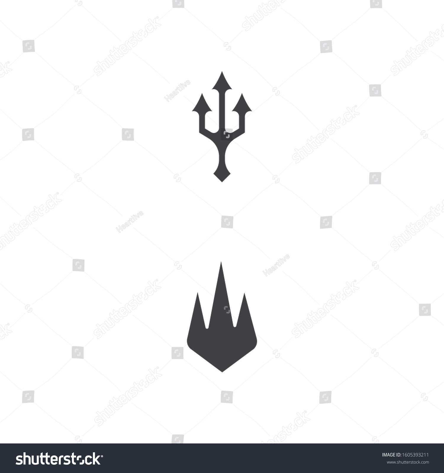 Trident Logo Template Vector Icon Illustration Stock Vector (Royalty ...