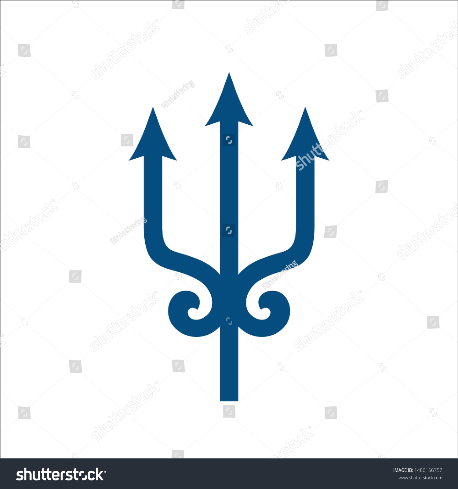Trident Logo Vector Trishul Symbol Ancient: เวกเตอร์สต็อก (ปลอดค่า ...