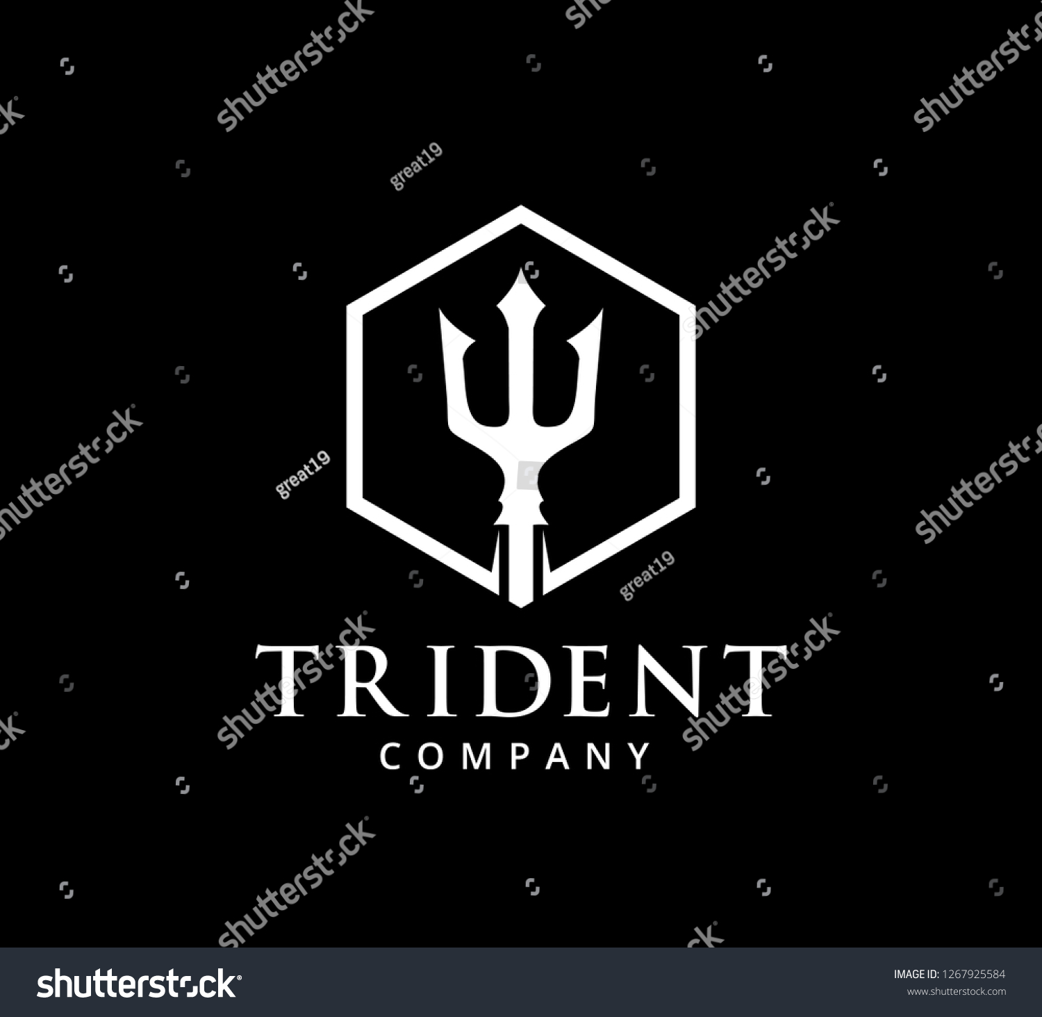 Trident Ocean King Master Vector Icon 库存矢量图（免版税）1267925584 | Shutterstock