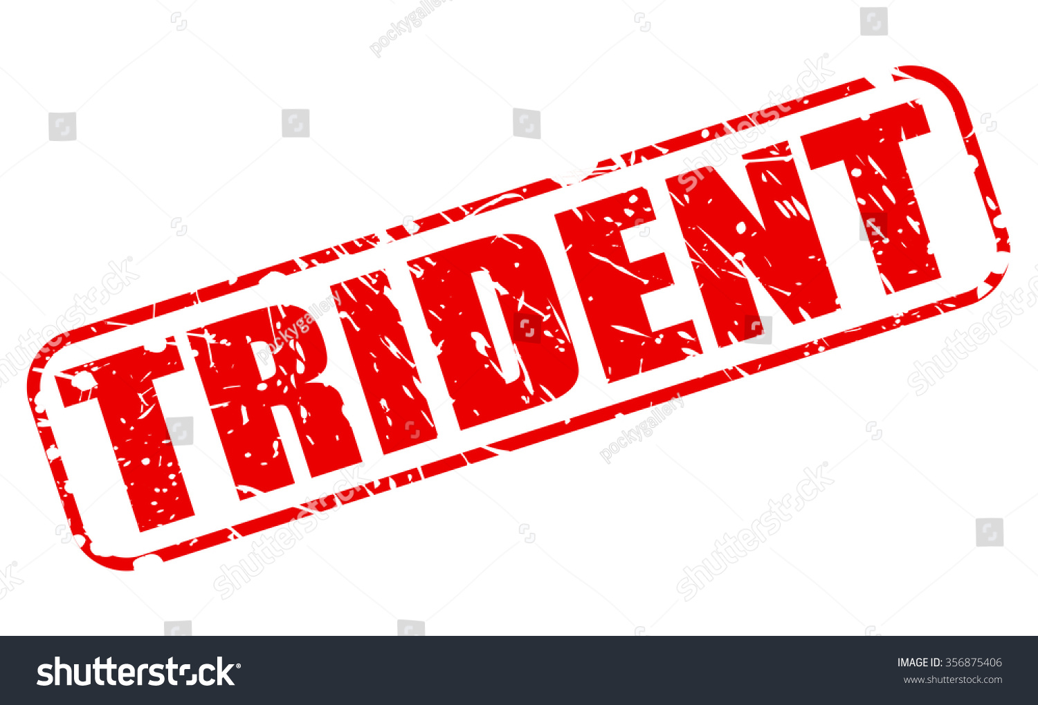 Trident Red Stamp Text On White: vector de stock (libre de regalías ...