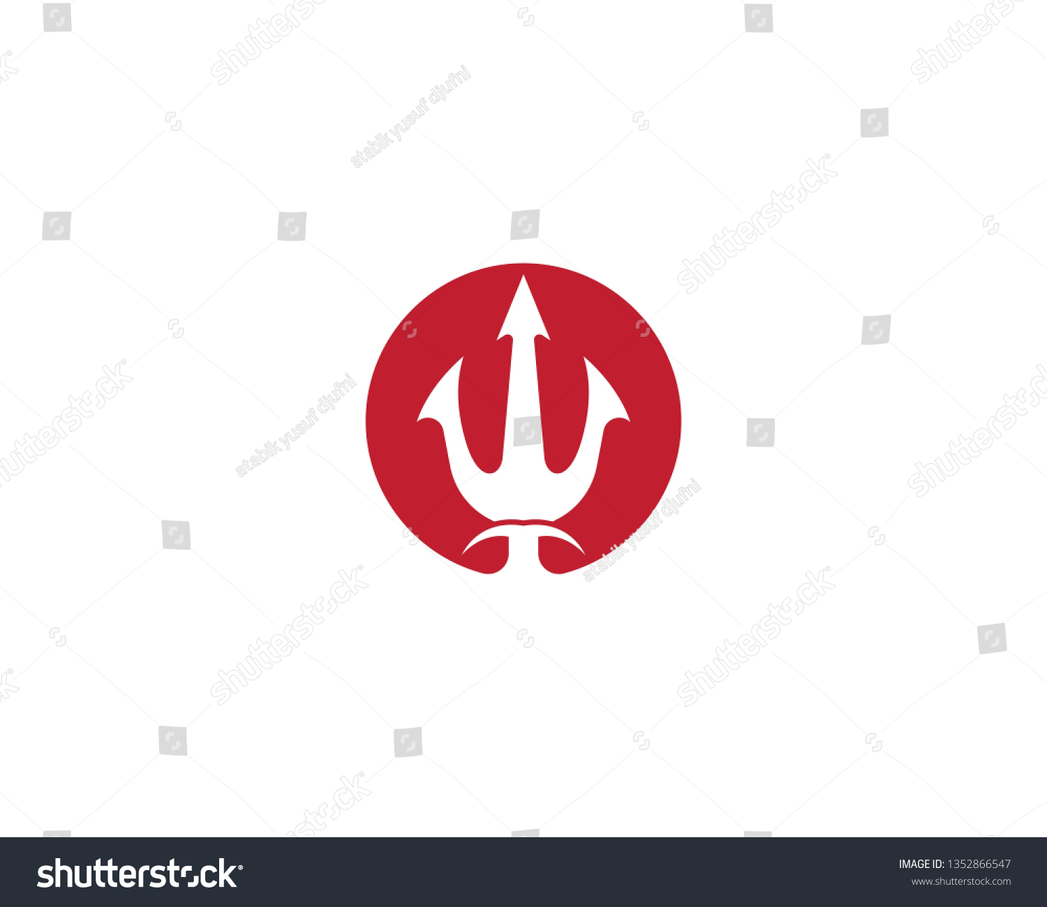 Trident Symbol Illustration Stock Vector (Royalty Free) 1352866547 ...