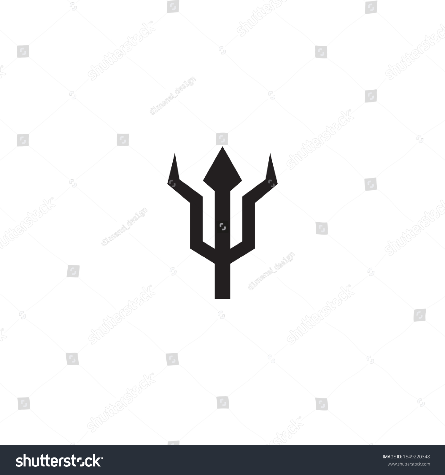 Trident Weapon Logo Design Inspiration Vector Stock Vector (Royalty ...