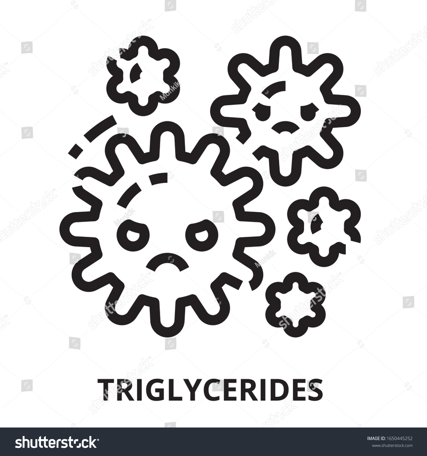 Triglycerides Icon Website Application Printing Document Stock Vector ...