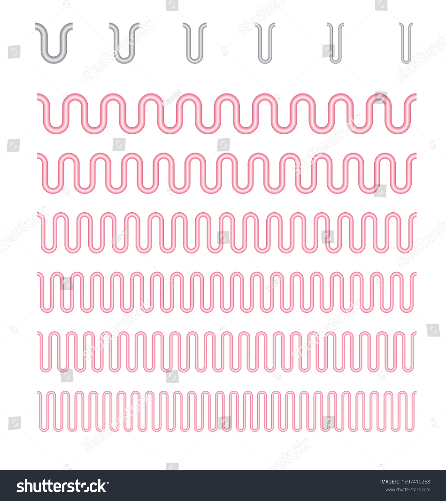 Trim Border Pattern Brush Colorable Edit Stock Vector (Royalty Free ...