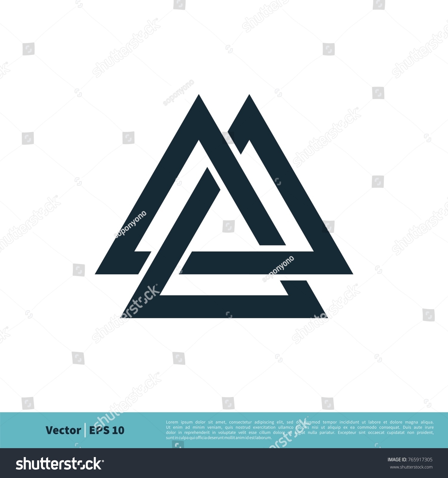 Trinity Abstract Icon Logo Vector Template Stock Vector (Royalty Free ...