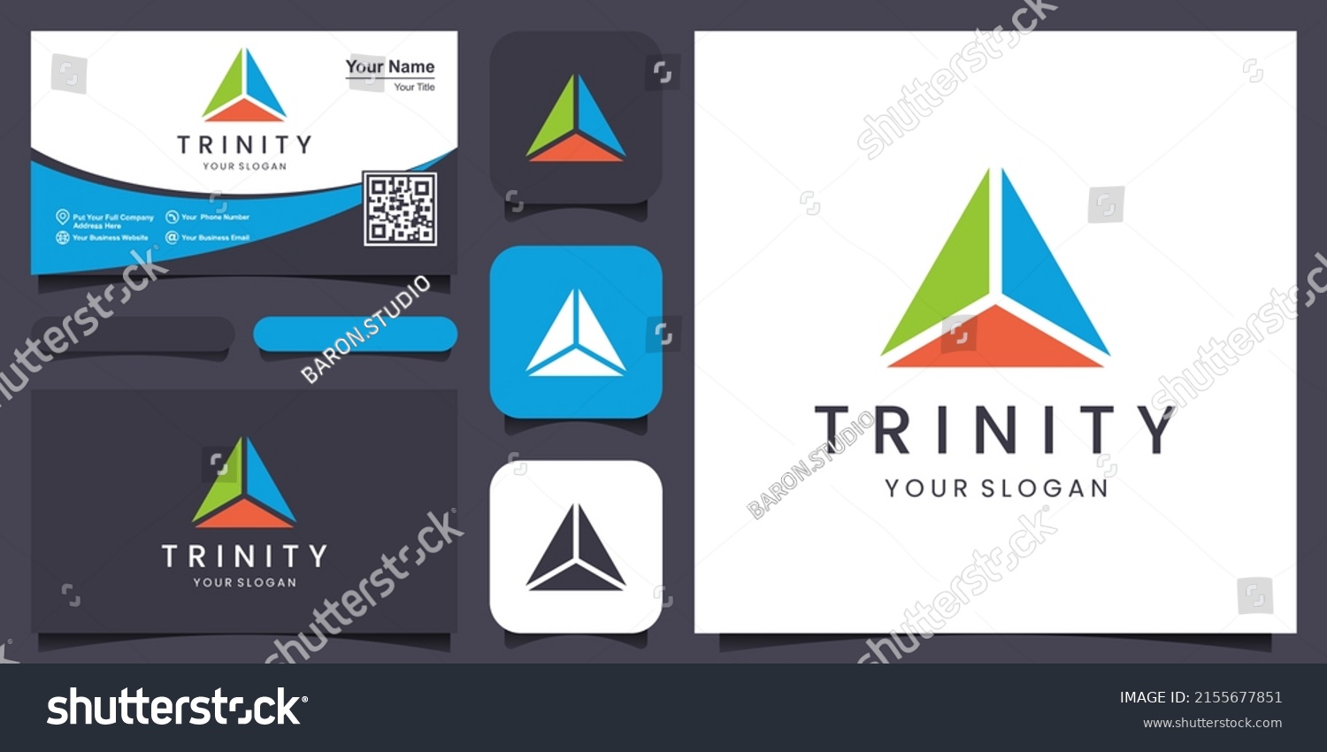 Trinity Icon Vector Logo Template Illustration Stock Vector (Royalty ...