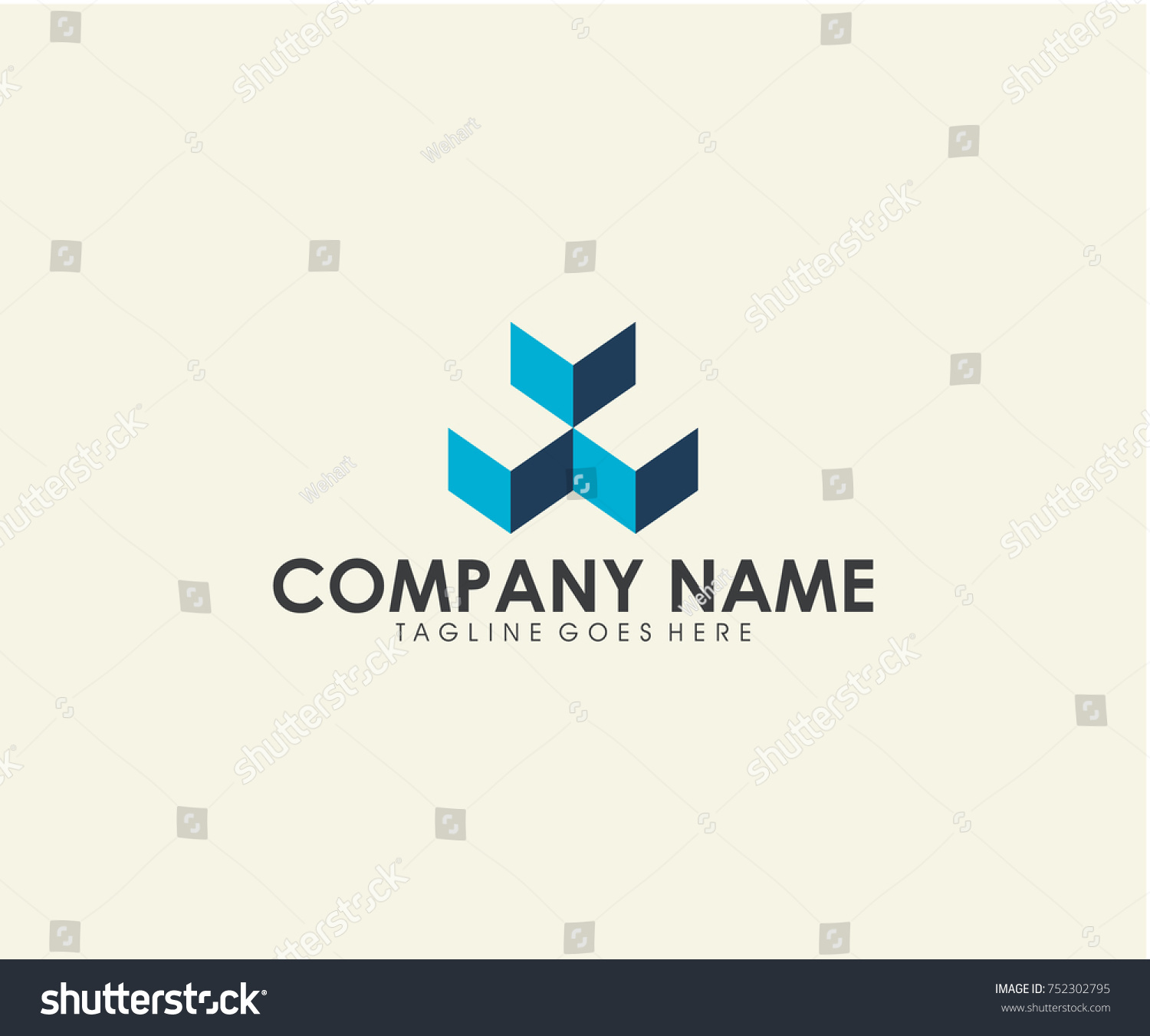 Triple Box Logo Design Stock Vector (Royalty Free) 752302795 | Shutterstock