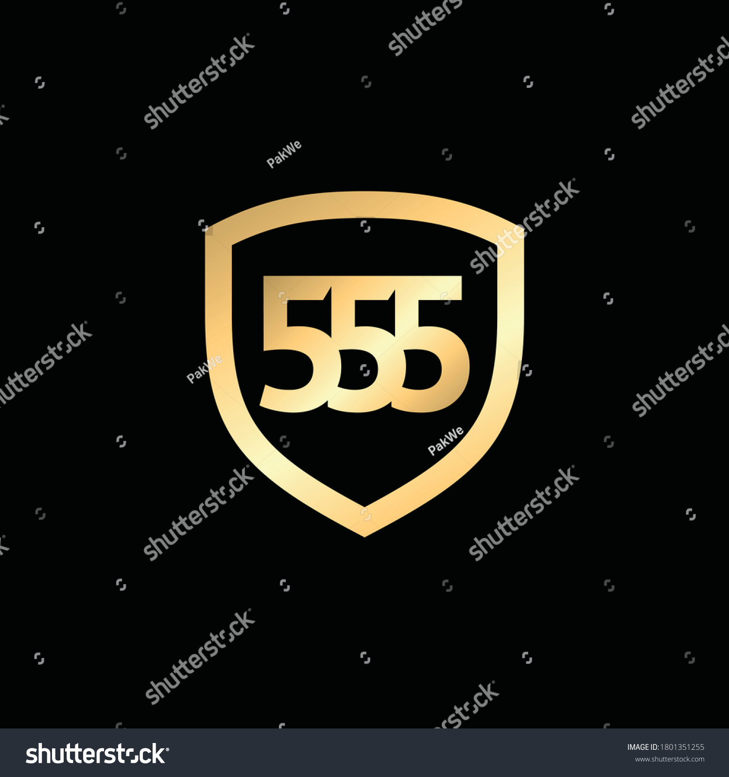 Vektor Stok Triple Five Logo Concept 555 (Tanpa Royalti) 1801351255 ...