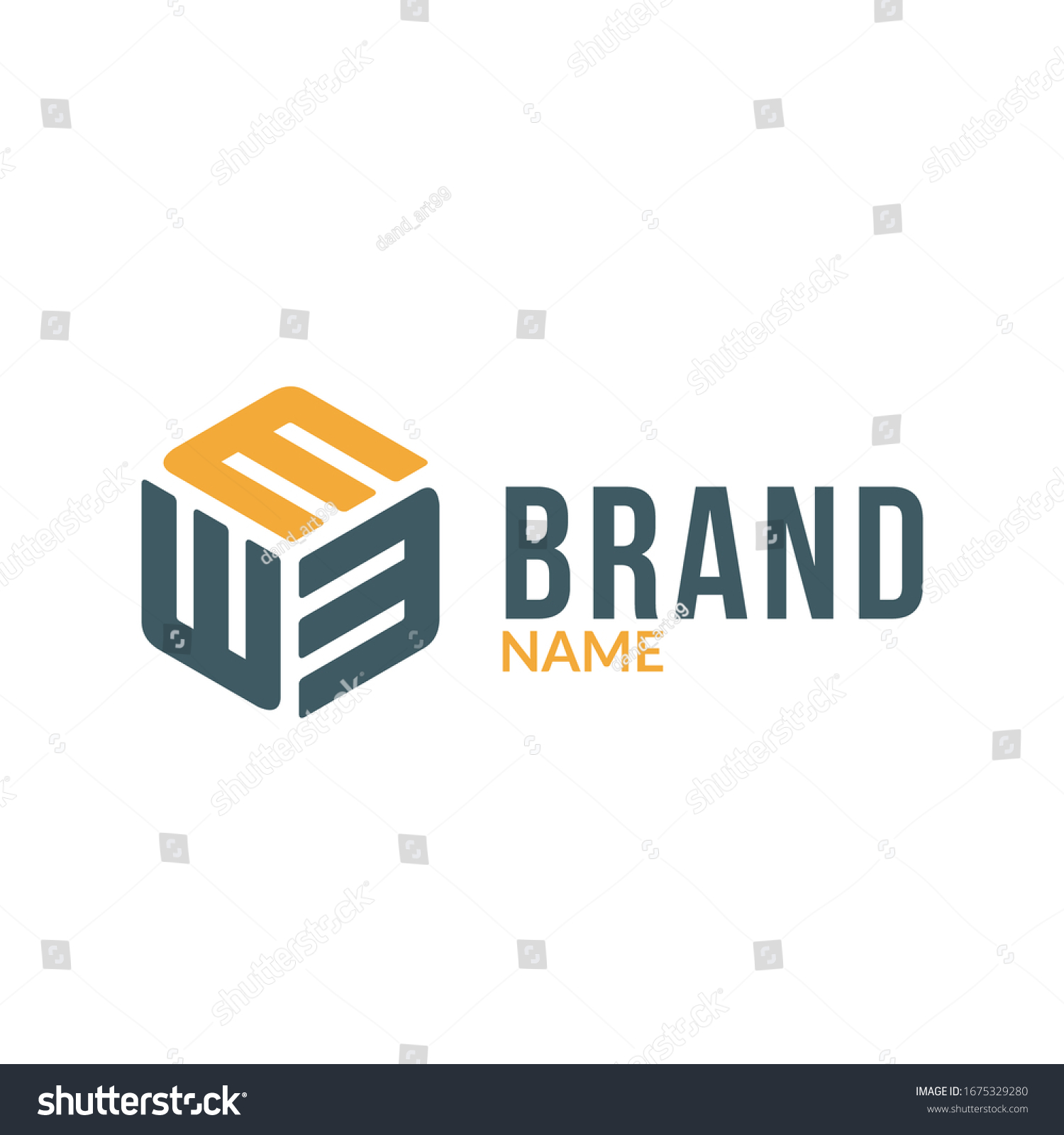 Triple Letter E Hexagonal Box Shape Stock Vector (Royalty Free) 1675329280