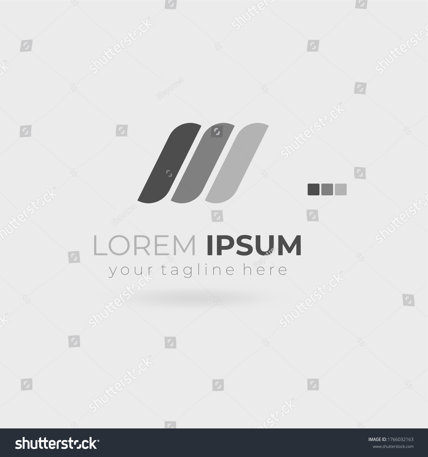 Triple Line Logos Gradation Stock Vector (Royalty Free) 1766032163