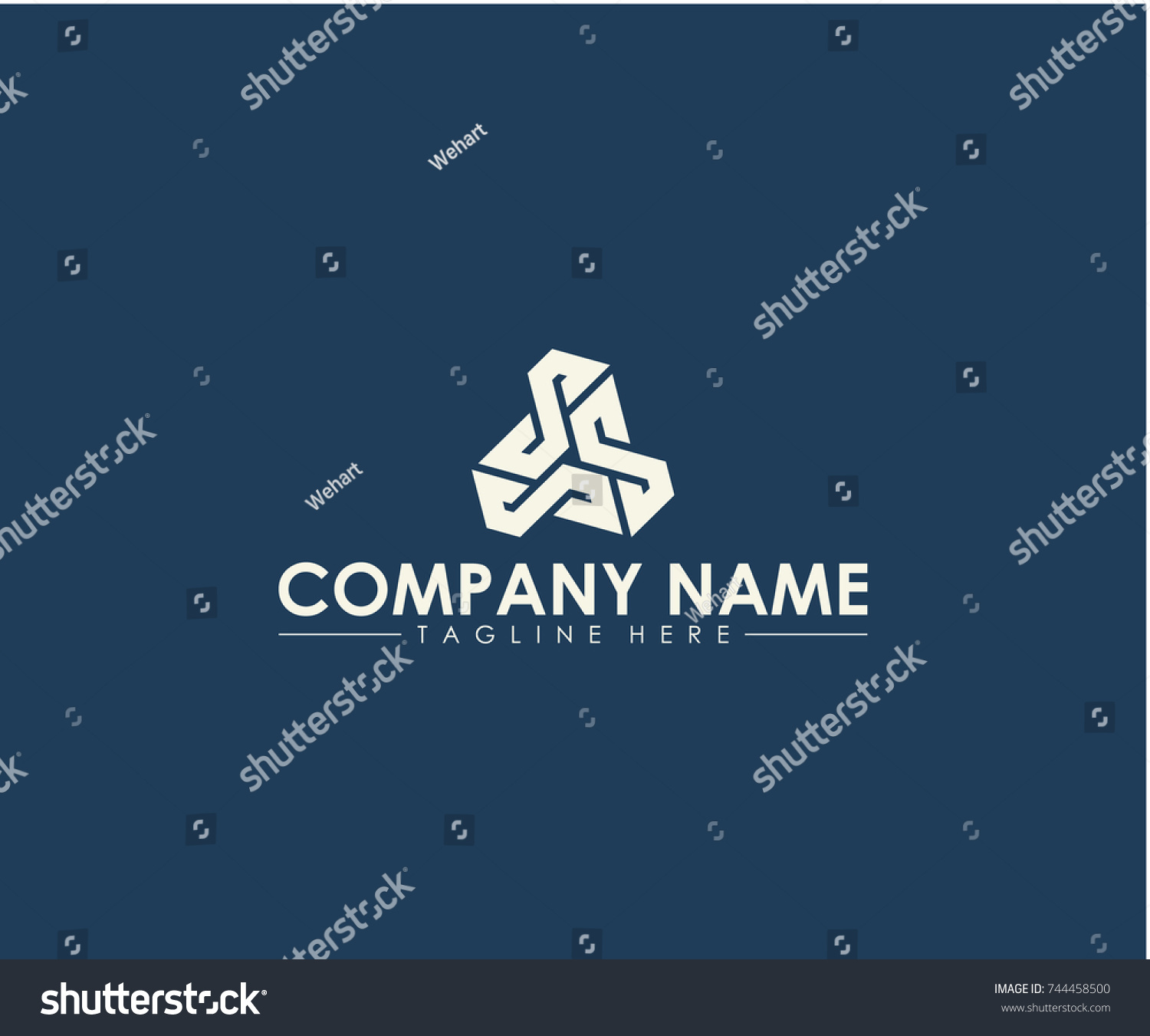 Triple S Logo Design Stock Vector (Royalty Free) 744458500