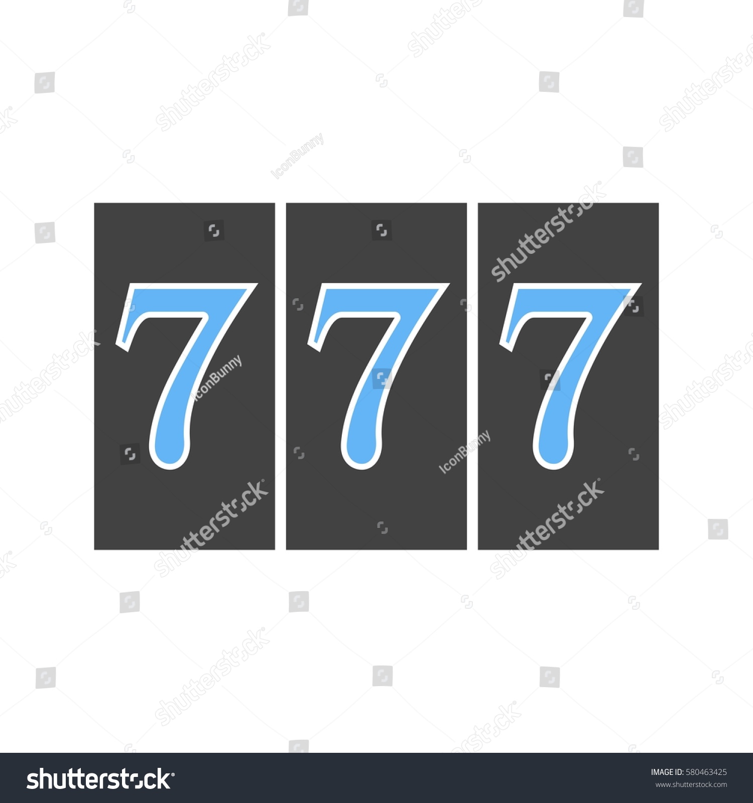Triple Sevens Stock Vector (Royalty Free) 580463425