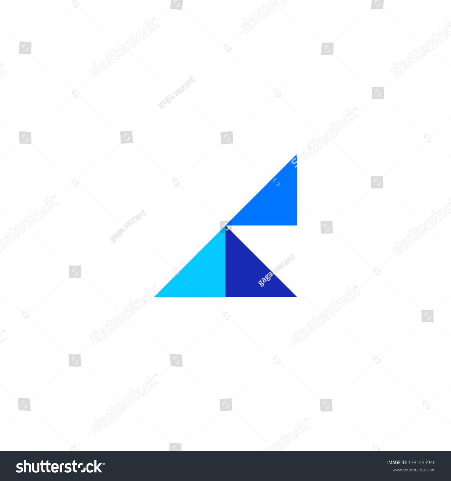 Triple Triangle Logo Vector Icon Illustration Stock Vector (Royalty ...
