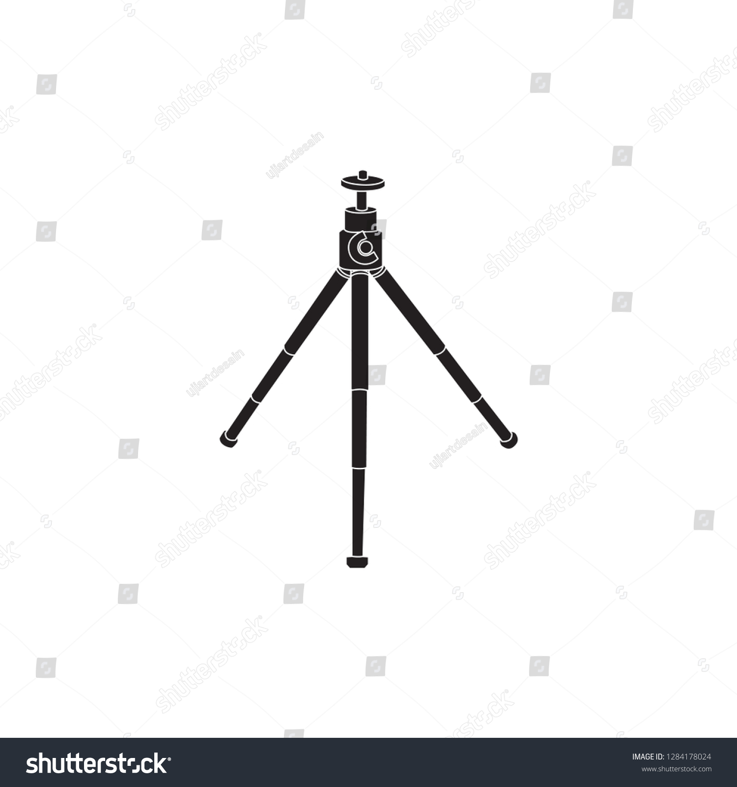 Tripod Icon Logo Silhouette Vector Illustration: Vector có sẵn (miễn ...