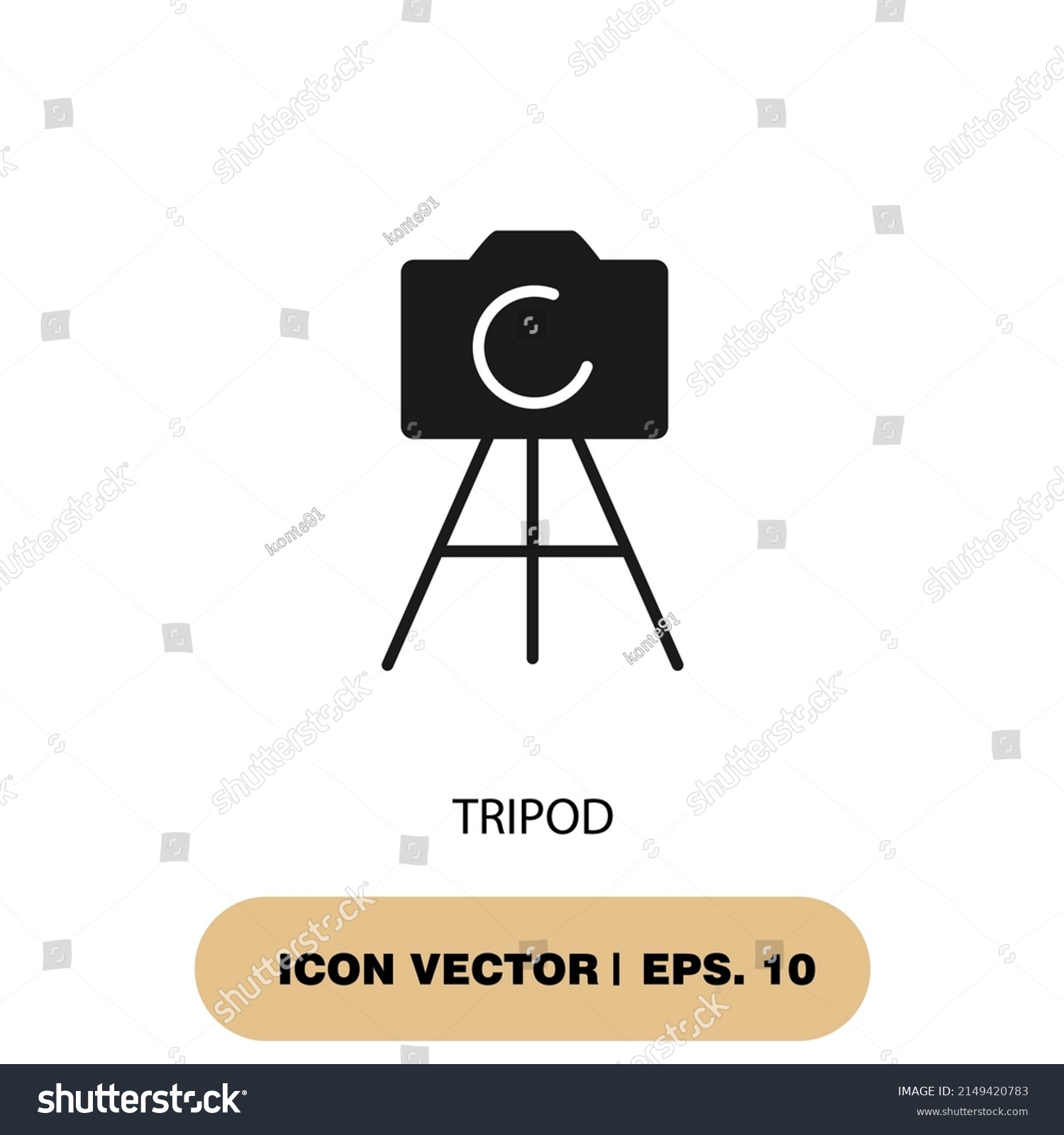 Tripod Icons Symbol Vector Elements Infographic Stock Vector (Royalty ...
