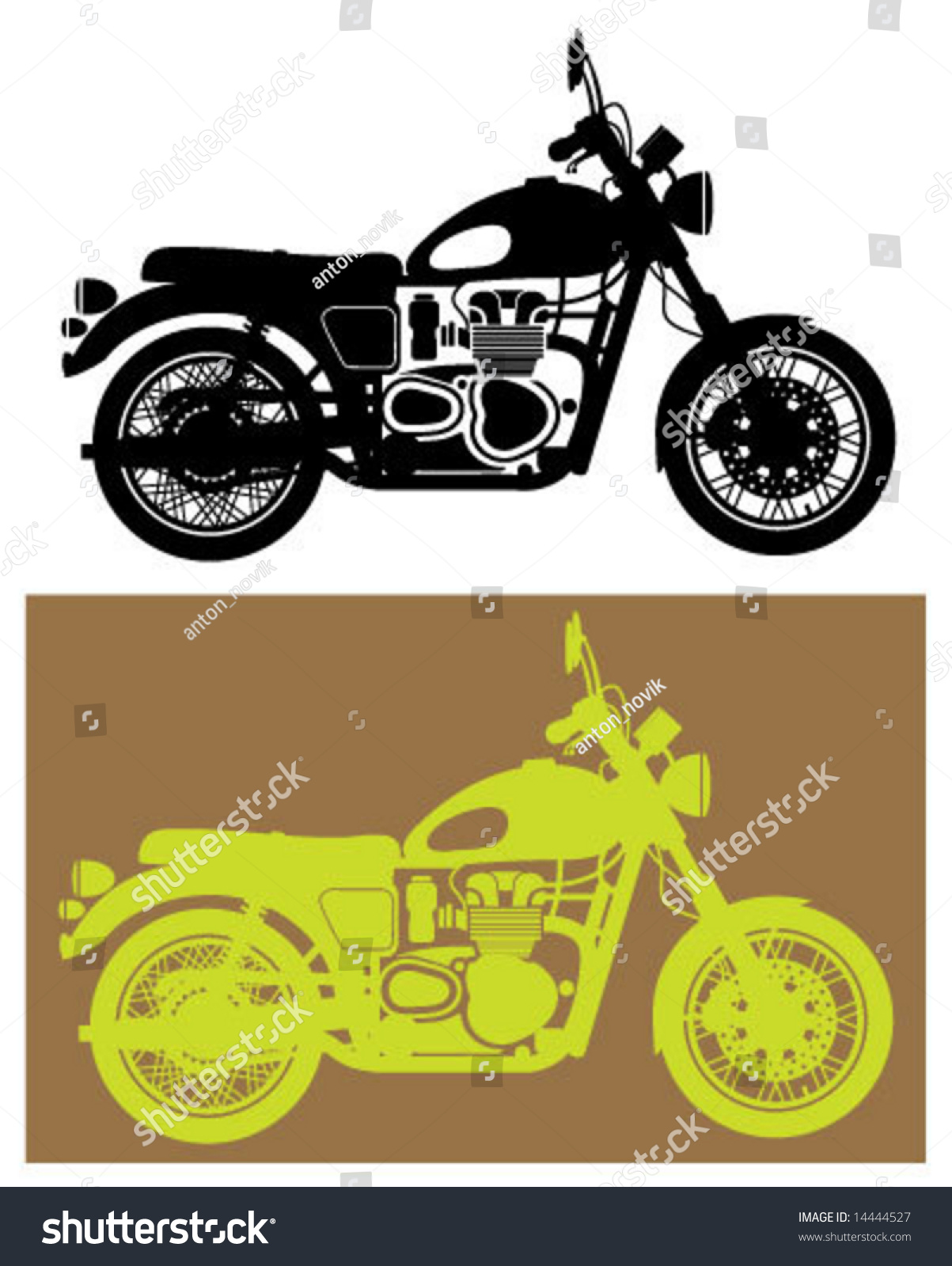 Triumph Motorcycle Art Stock Vector (Royalty Free) 14444527