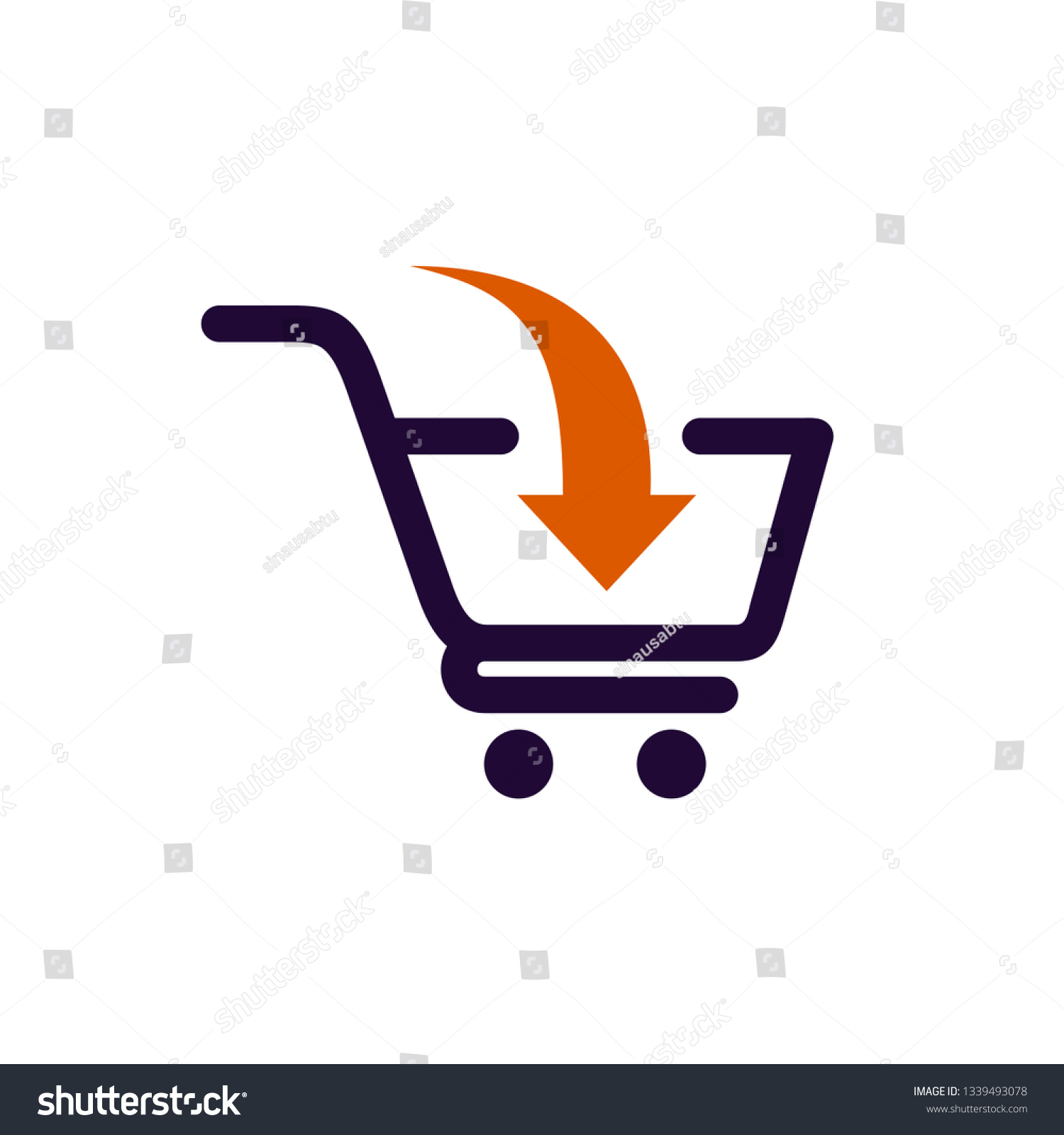 Trolley Cart Icon Vector Template Stock Vector (Royalty Free ...