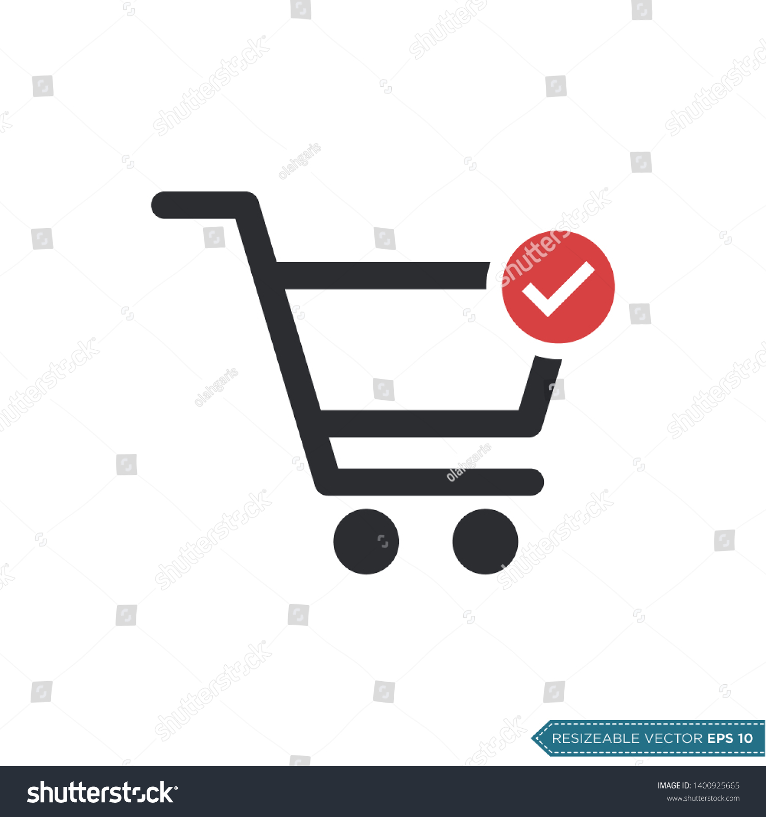 Trolley Cart Icon Vector Template Flat Stock Vector (Royalty Free ...