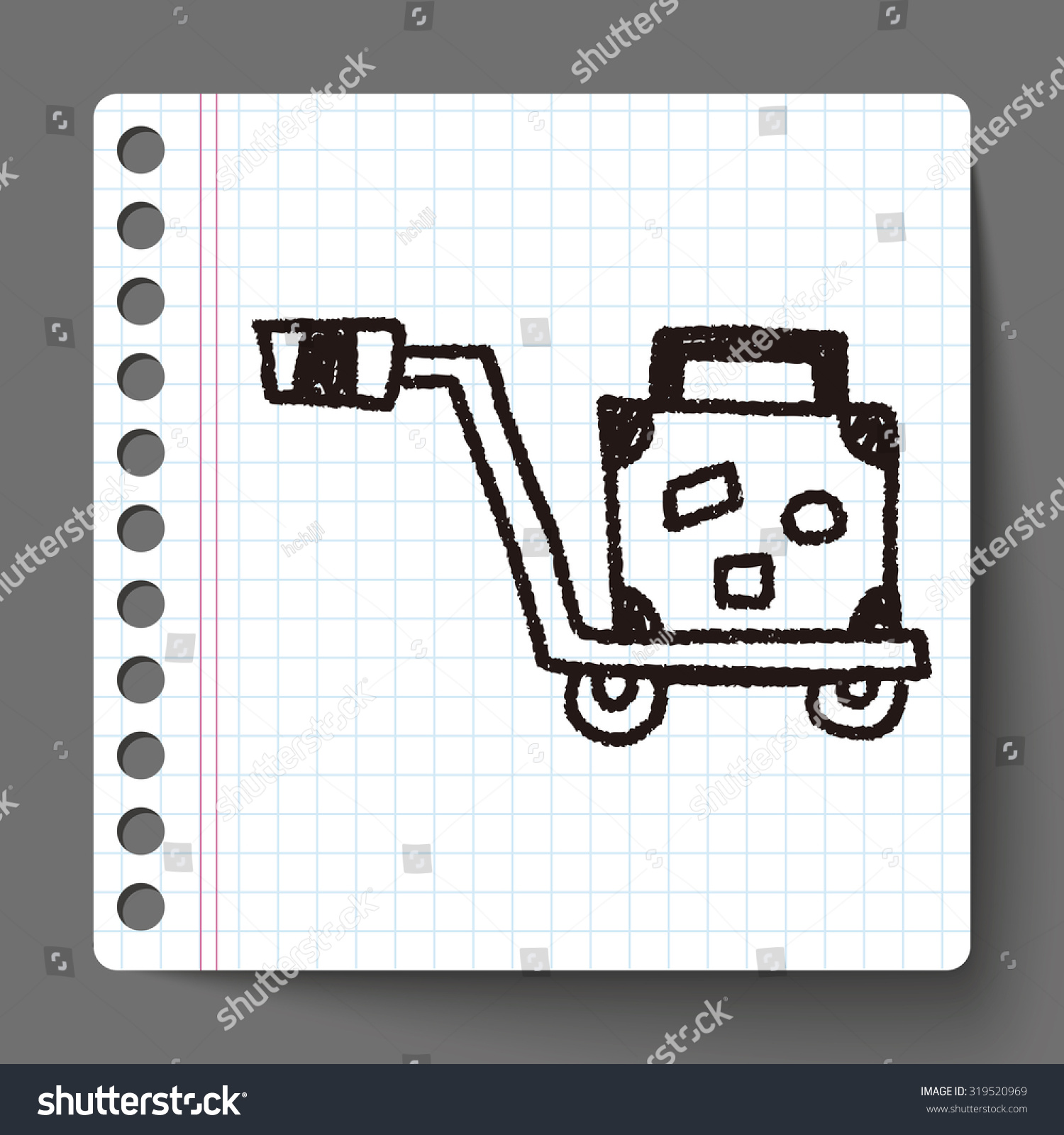 Trolley Doodle Drawing Stock Vector (Royalty Free) 319520969 | Shutterstock