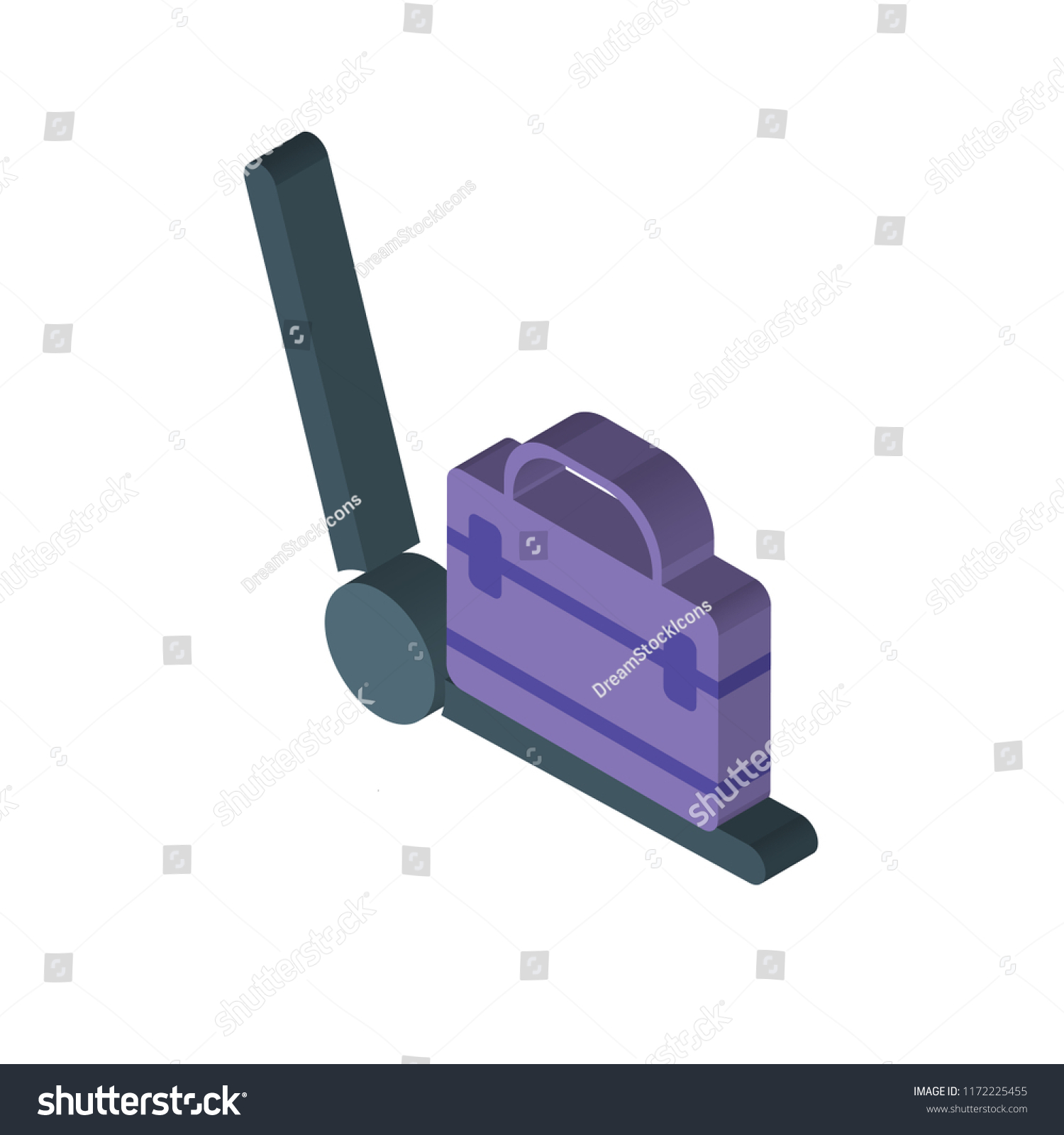 Trolley Isometric Left Top View 3d Stock Vector (Royalty Free) 1172225455