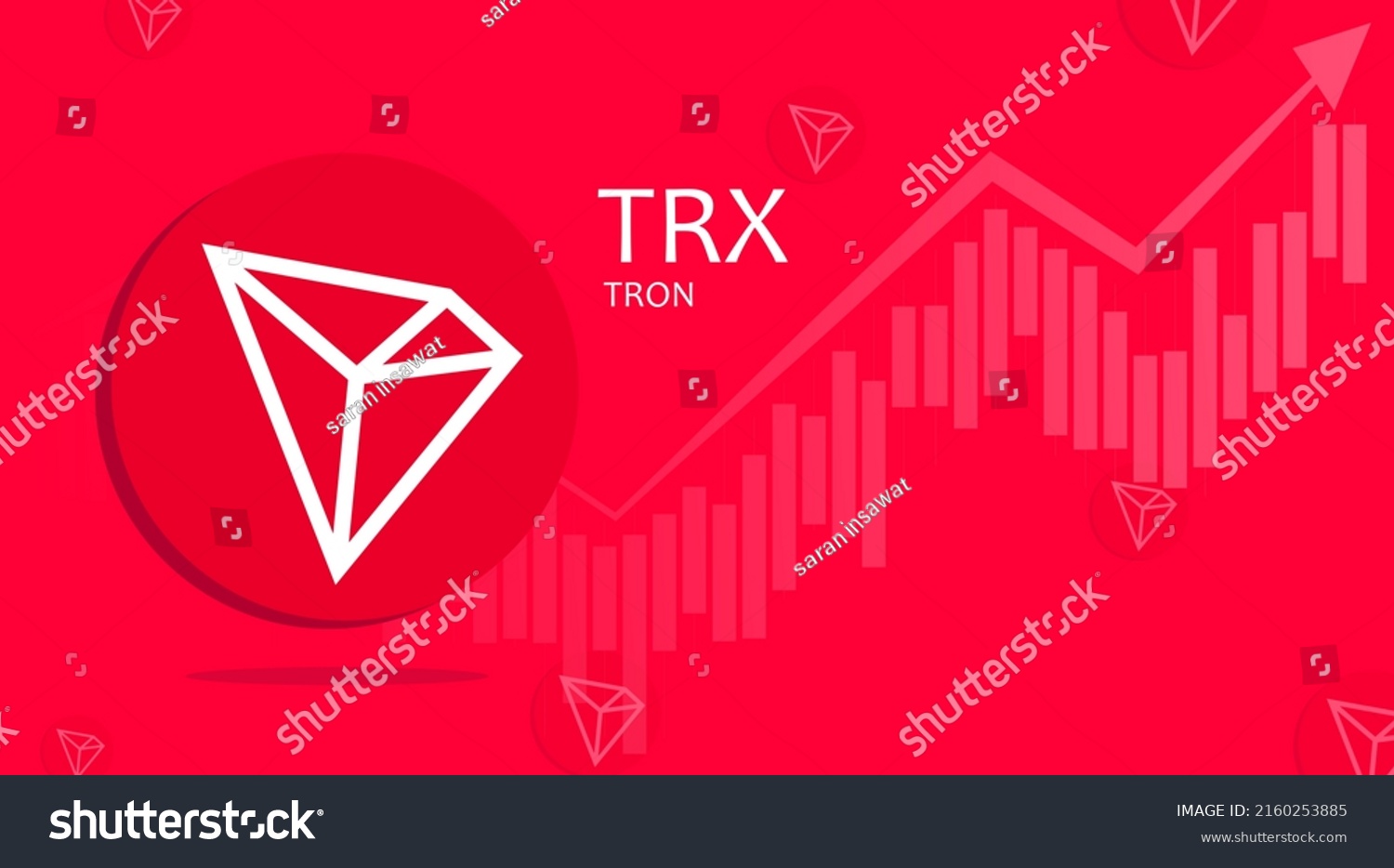 Tron Trx Chart Background Concept Cryptocurrency Stock Vector (Royalty ...